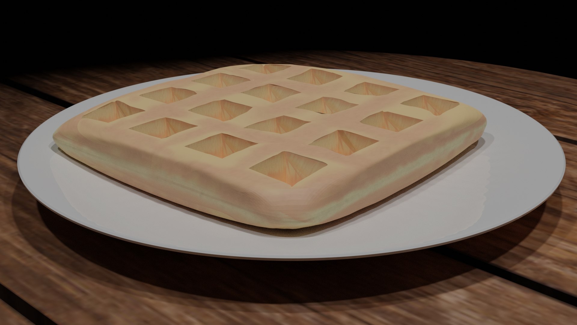 3D Waffle Plate Table Model - TurboSquid 1585361