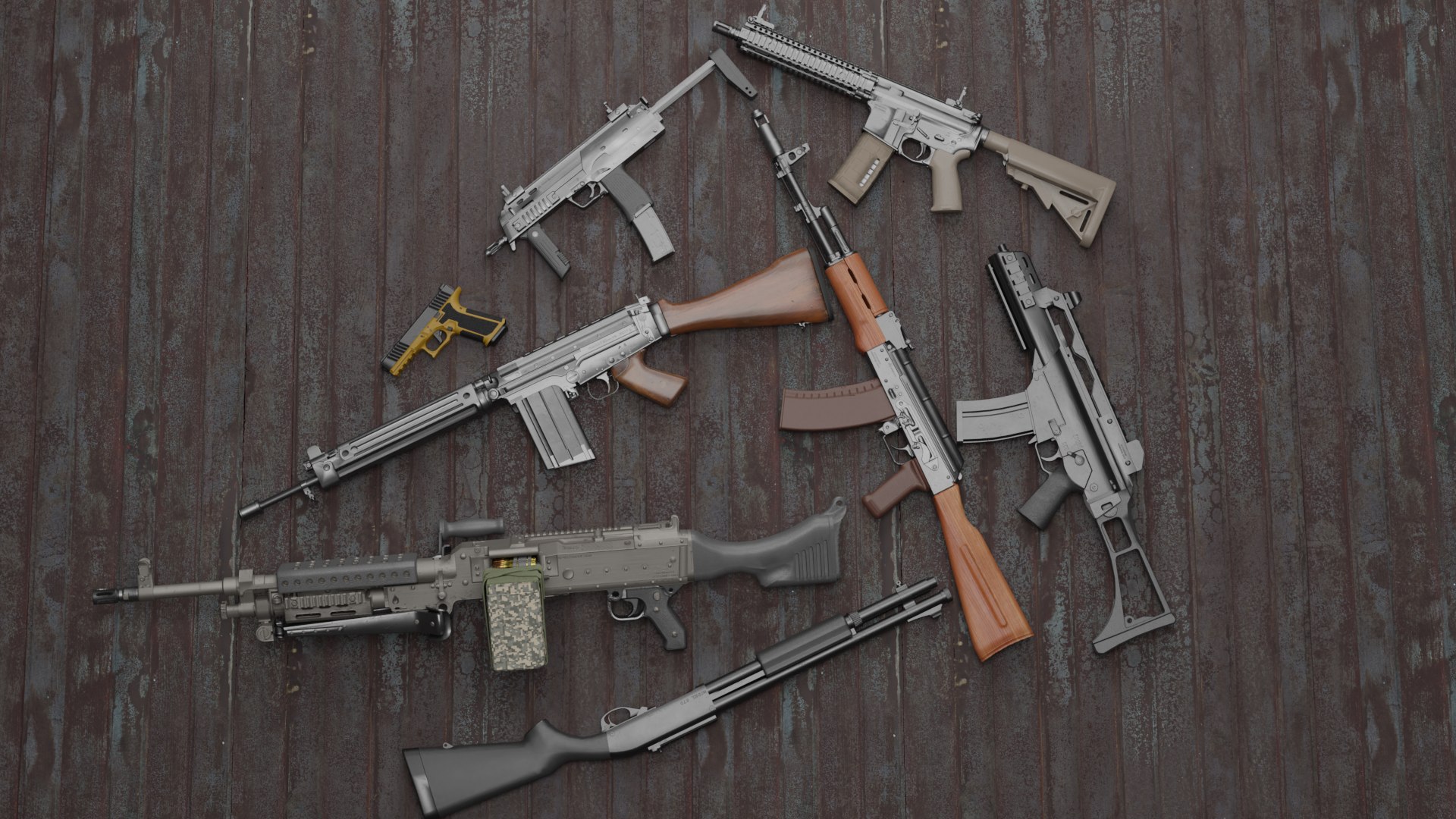 Modern Weapon Pack 3D Model - TurboSquid 1970559