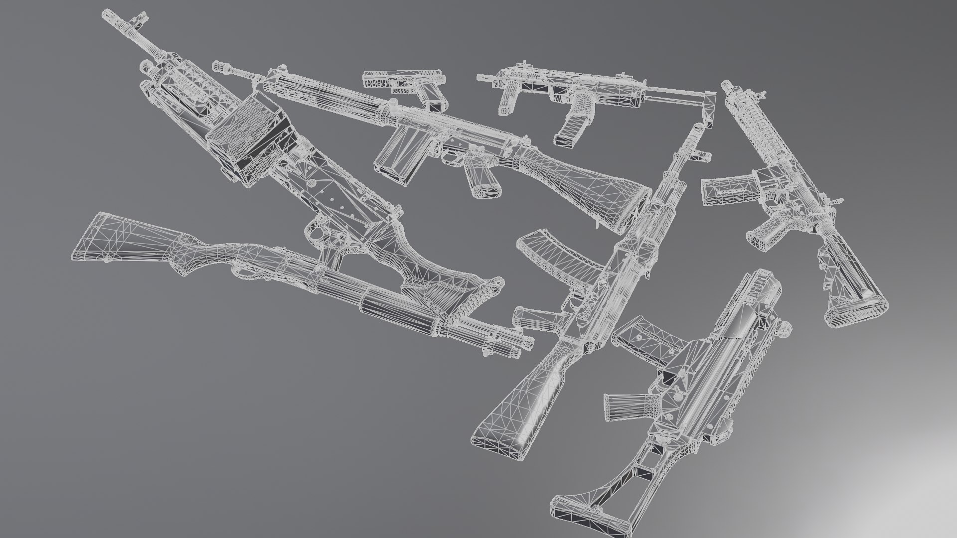 Modern Weapon Pack 3D Model - TurboSquid 1970559