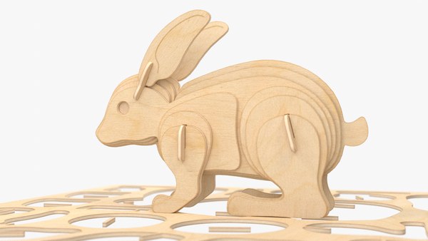 Rabbit Laser Cut Animated 3D model - TurboSquid 1830711