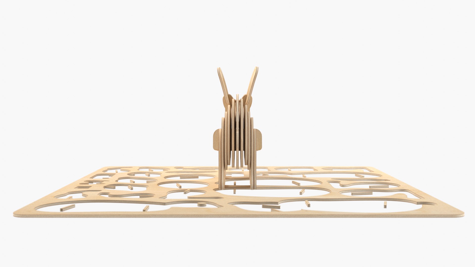 Rabbit Laser Cut Animated 3D Model - TurboSquid 1830711
