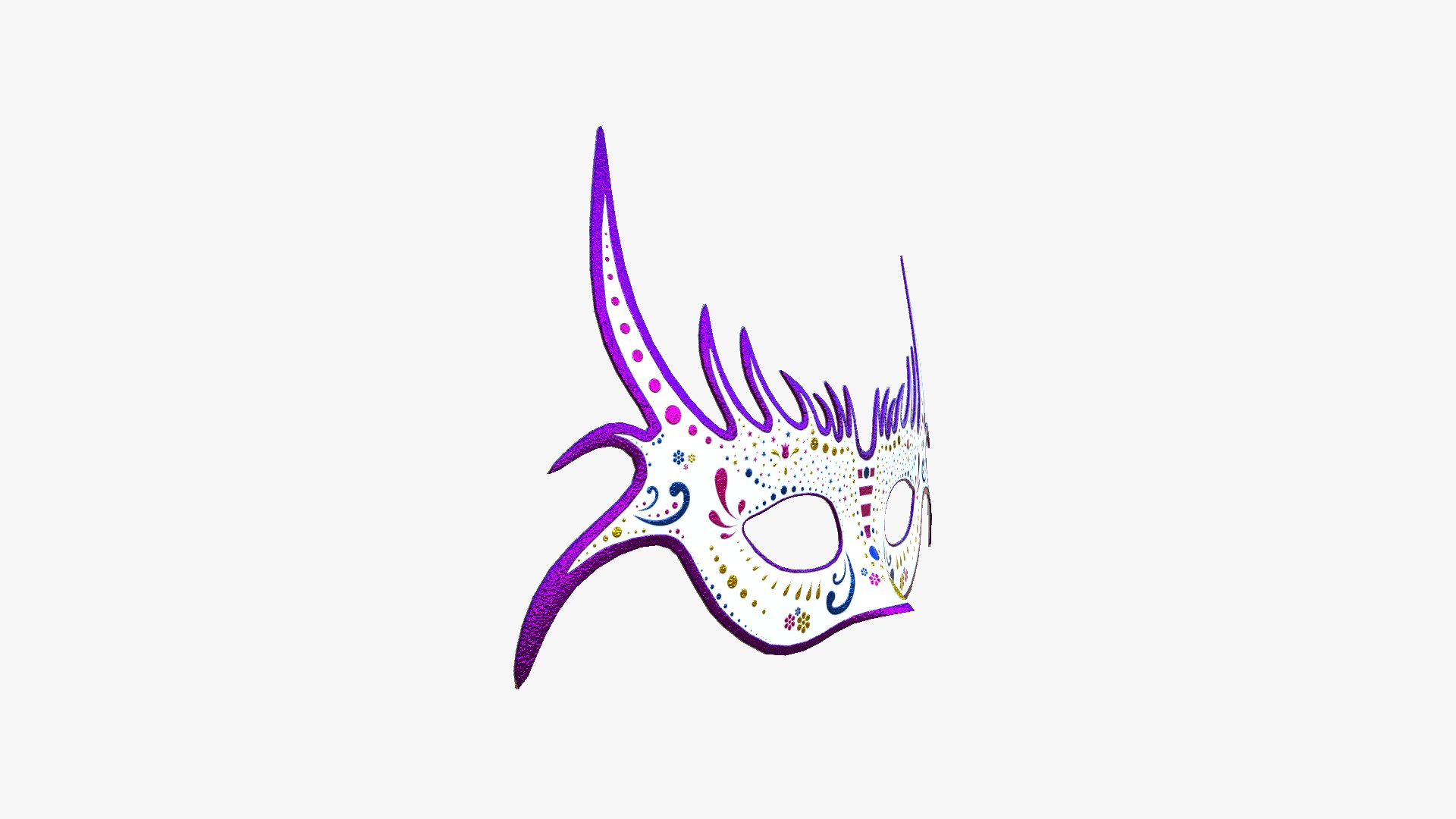 Carnival Mask G04 Colored - Costume Character Design 3D - TurboSquid ...