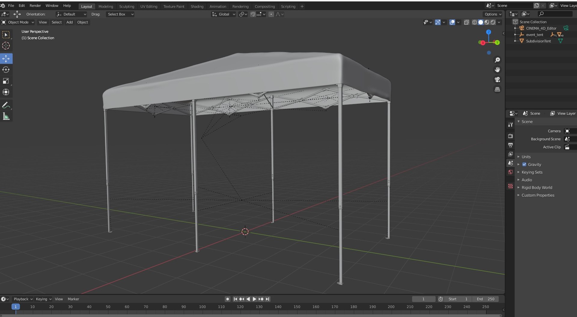 3D model Event Tent 4x8 - TurboSquid 2126098
