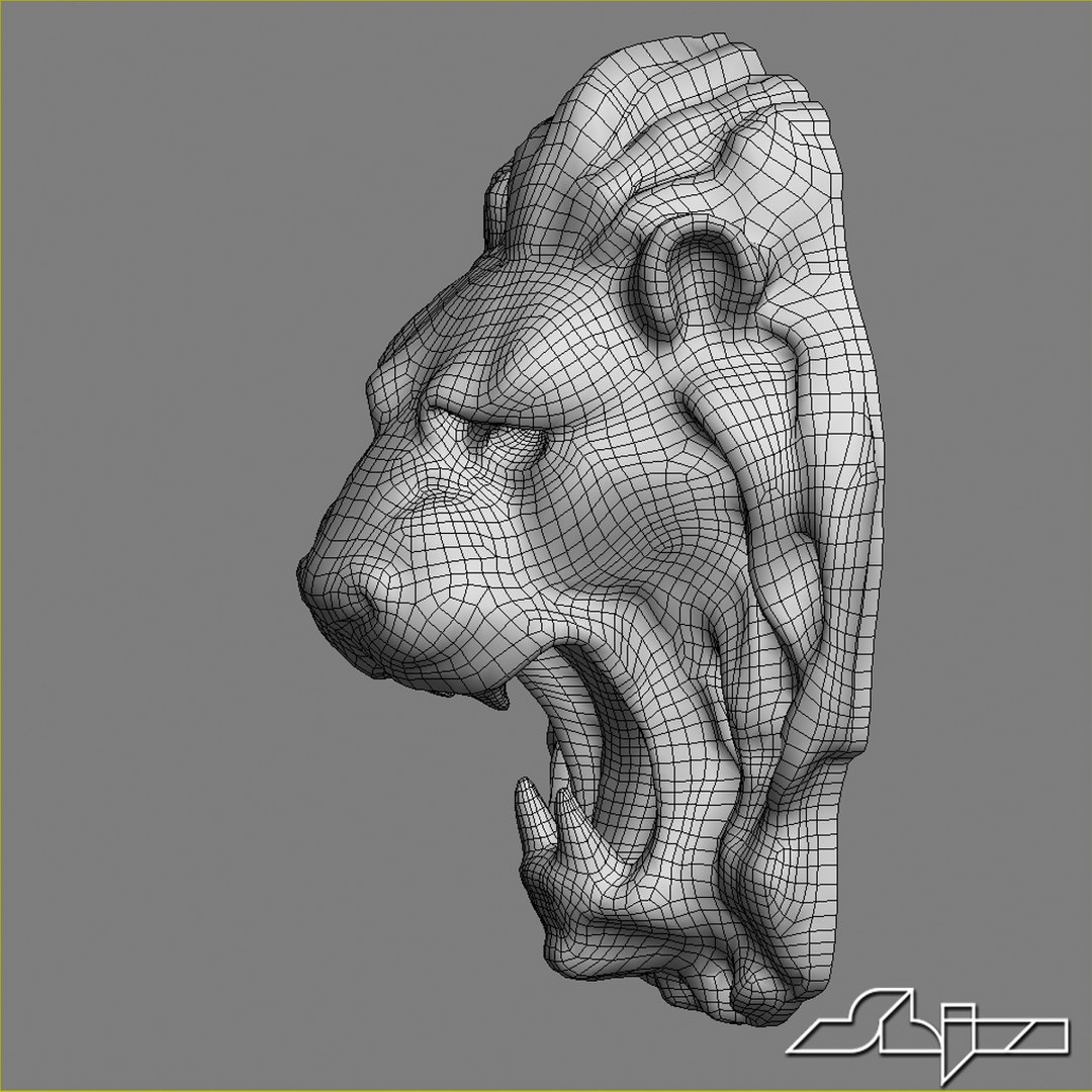 3d Decor Lion Head