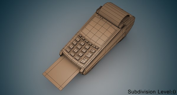 3d model pos payment terminal