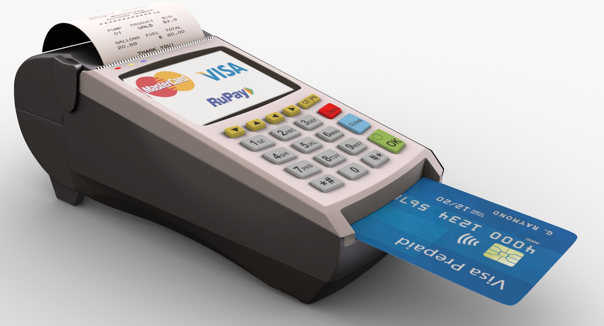 3d Model Pos Payment Terminal
