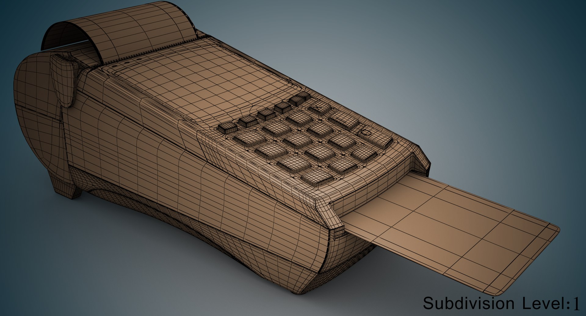 3d model pos payment terminal