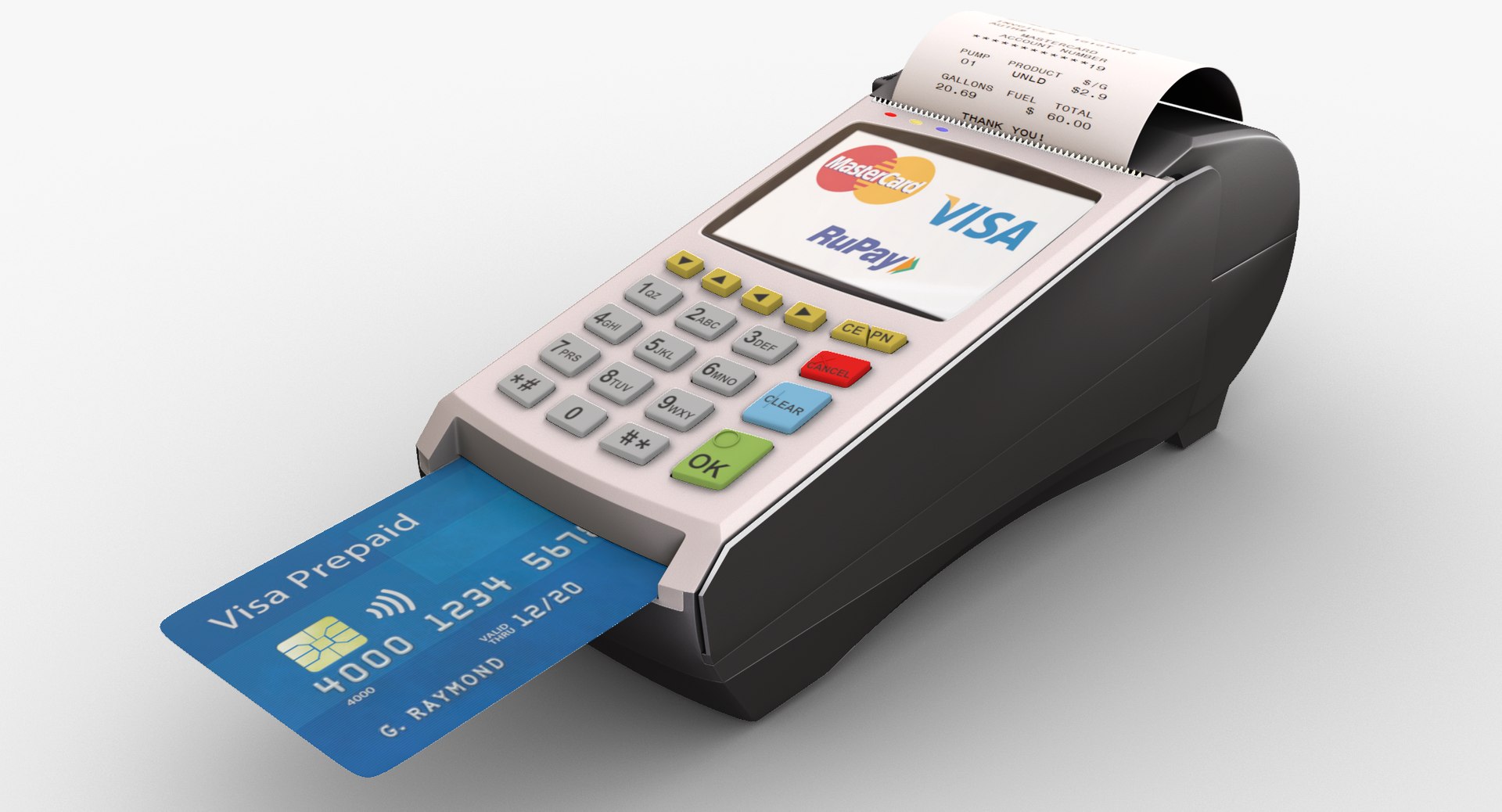 3d Model Pos Payment Terminal