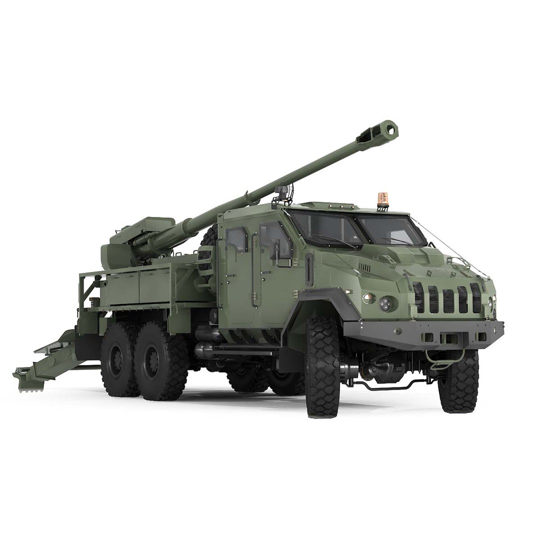Howitzer Bogdana 3D model - TurboSquid 2171688