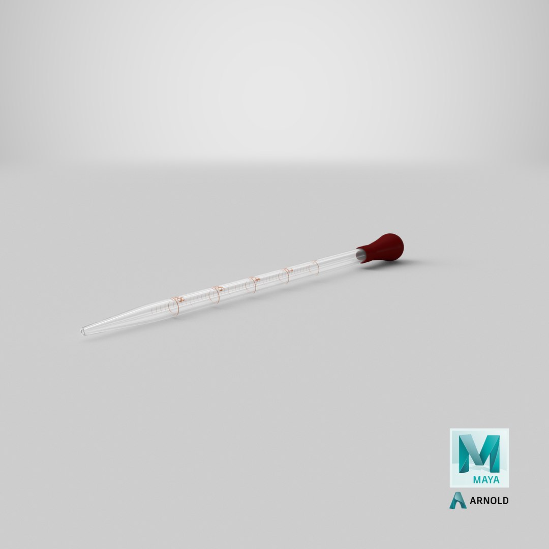 Glass experiment medical pipette 3D model - TurboSquid 1269006