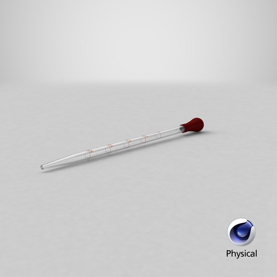 Glass experiment medical pipette 3D model - TurboSquid 1269006