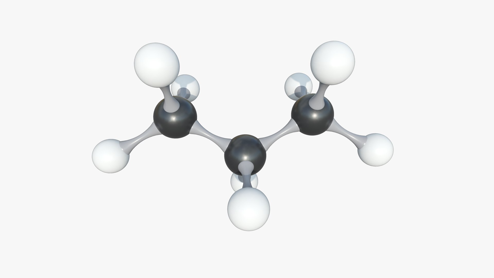 3D Propane Molecule With PBR 4K 8K - TurboSquid 1945377