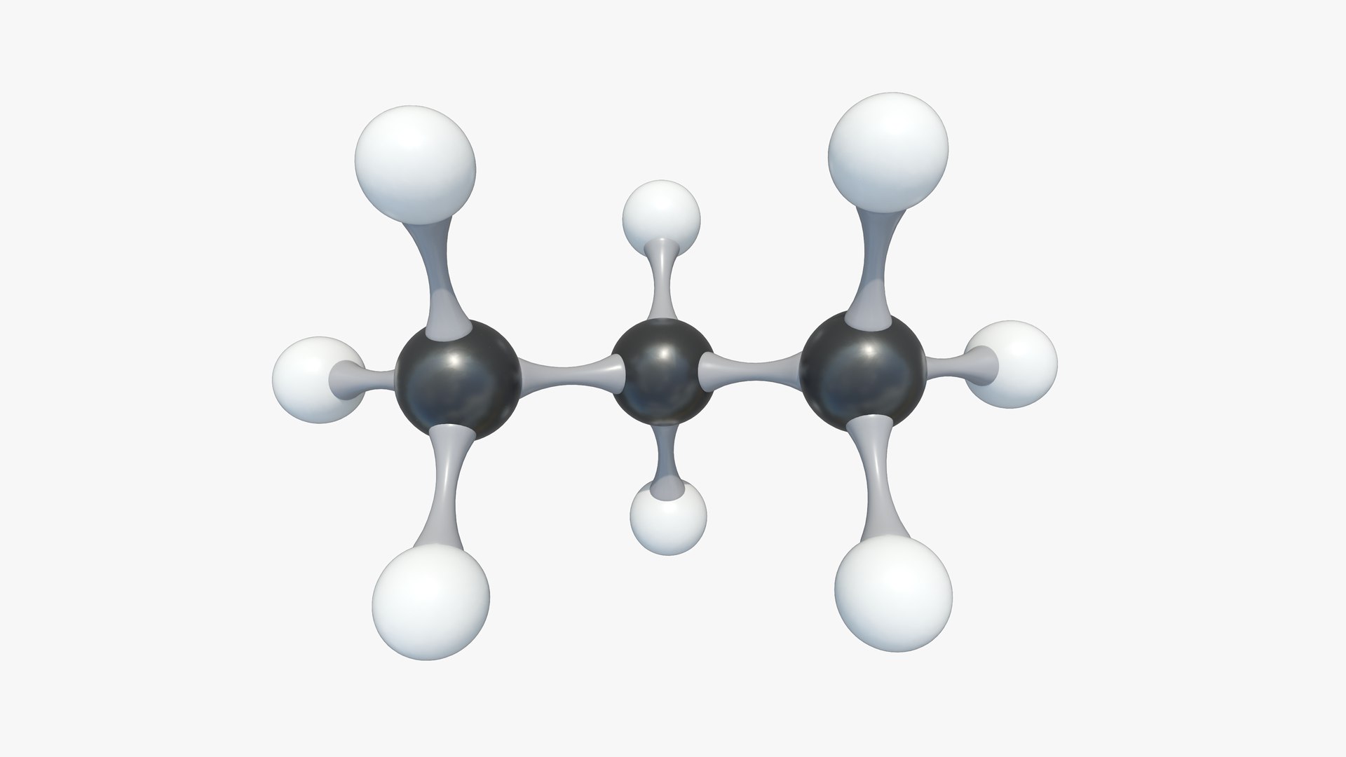 3D Propane Molecule With PBR 4K 8K - TurboSquid 1945377