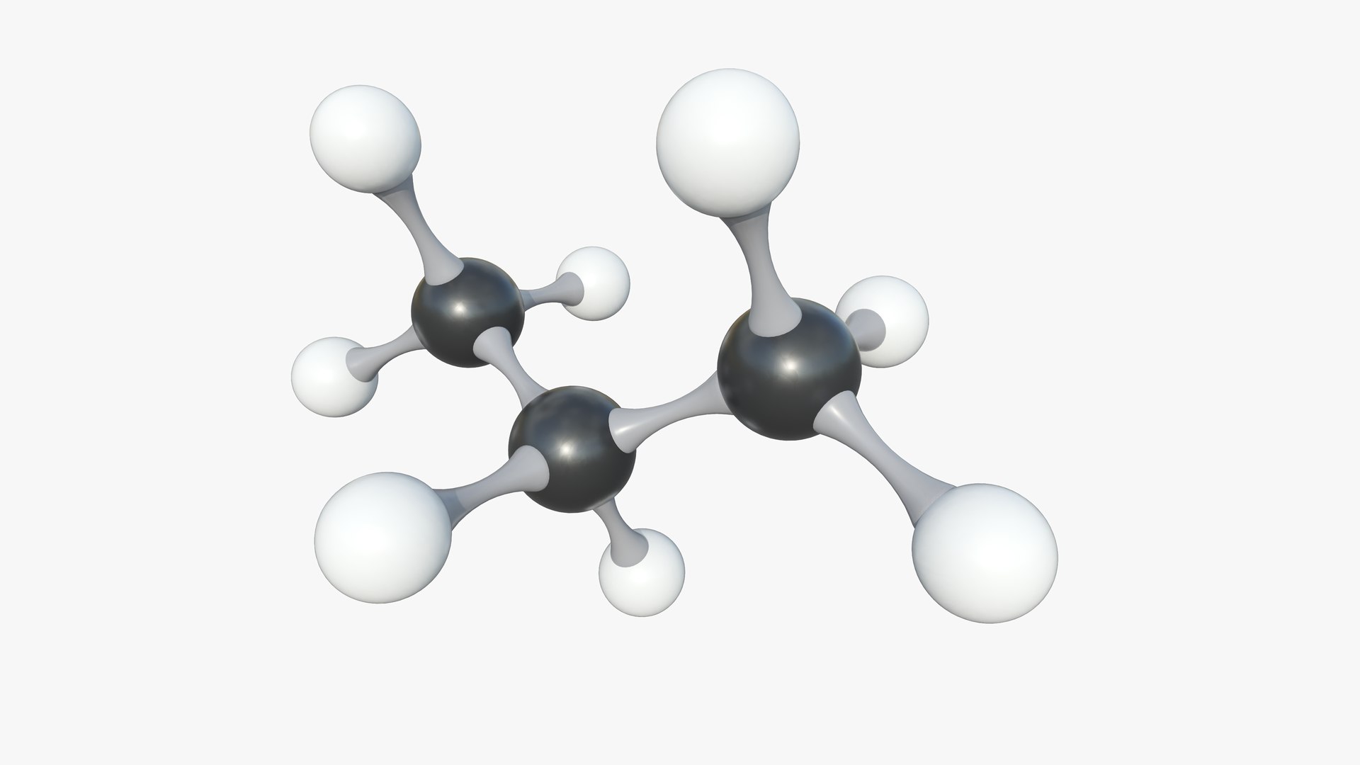 3D Propane Molecule With PBR 4K 8K - TurboSquid 1945377