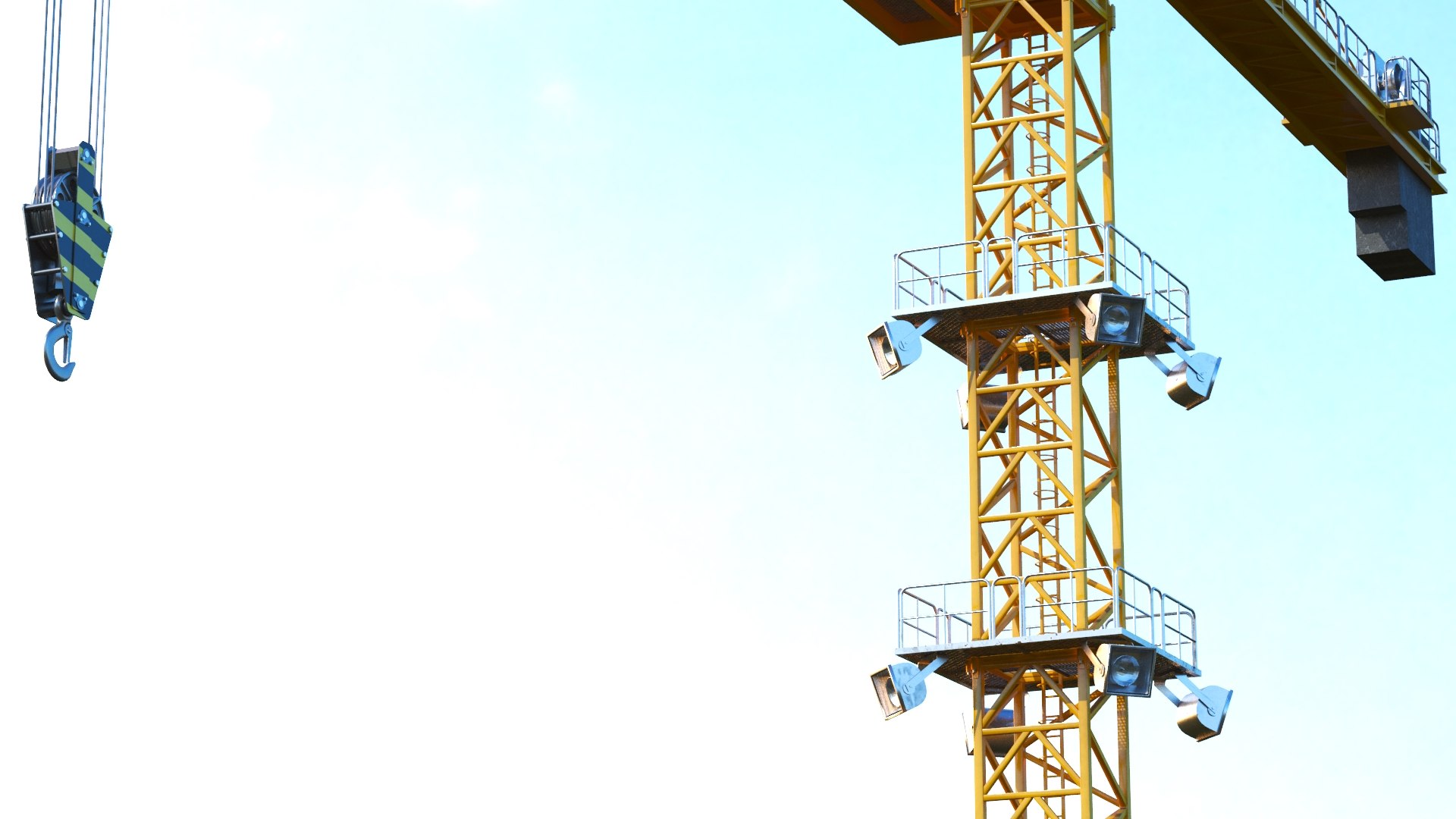 3D Real Construction Crane Tower Model - TurboSquid 1571453
