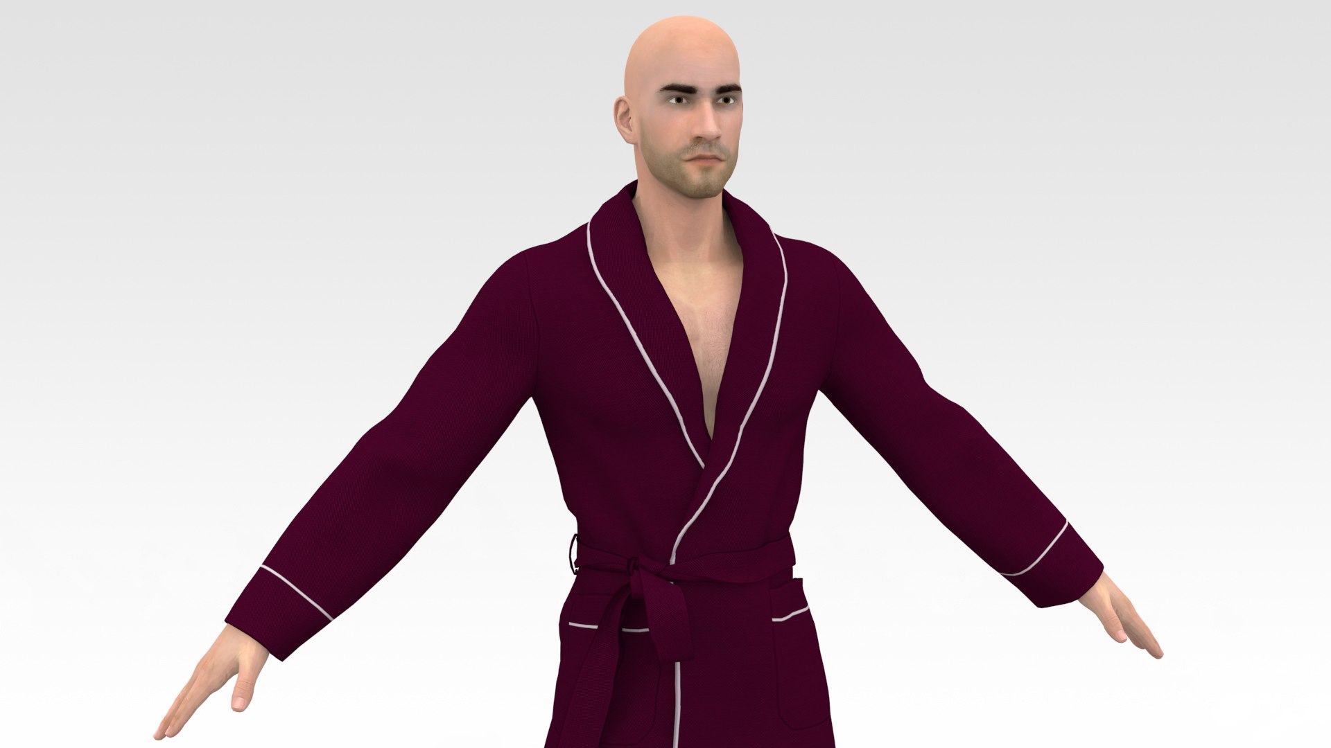 Whiteman With Bathrobe 3D Model - TurboSquid 1794001
