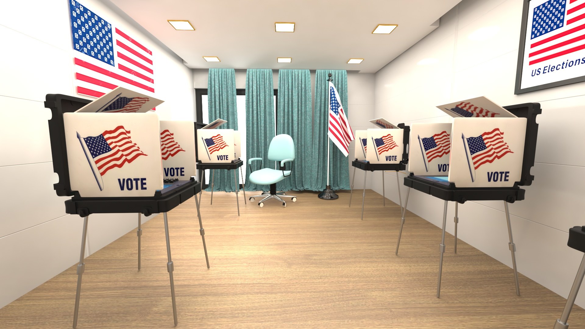 3D Voting Station - TurboSquid 1614222