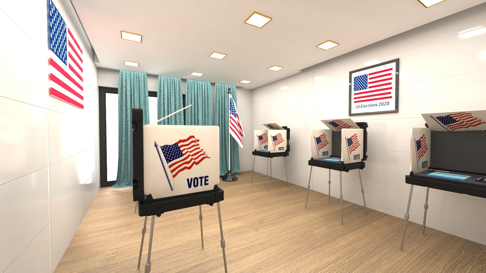 3D Voting Station - TurboSquid 1614222