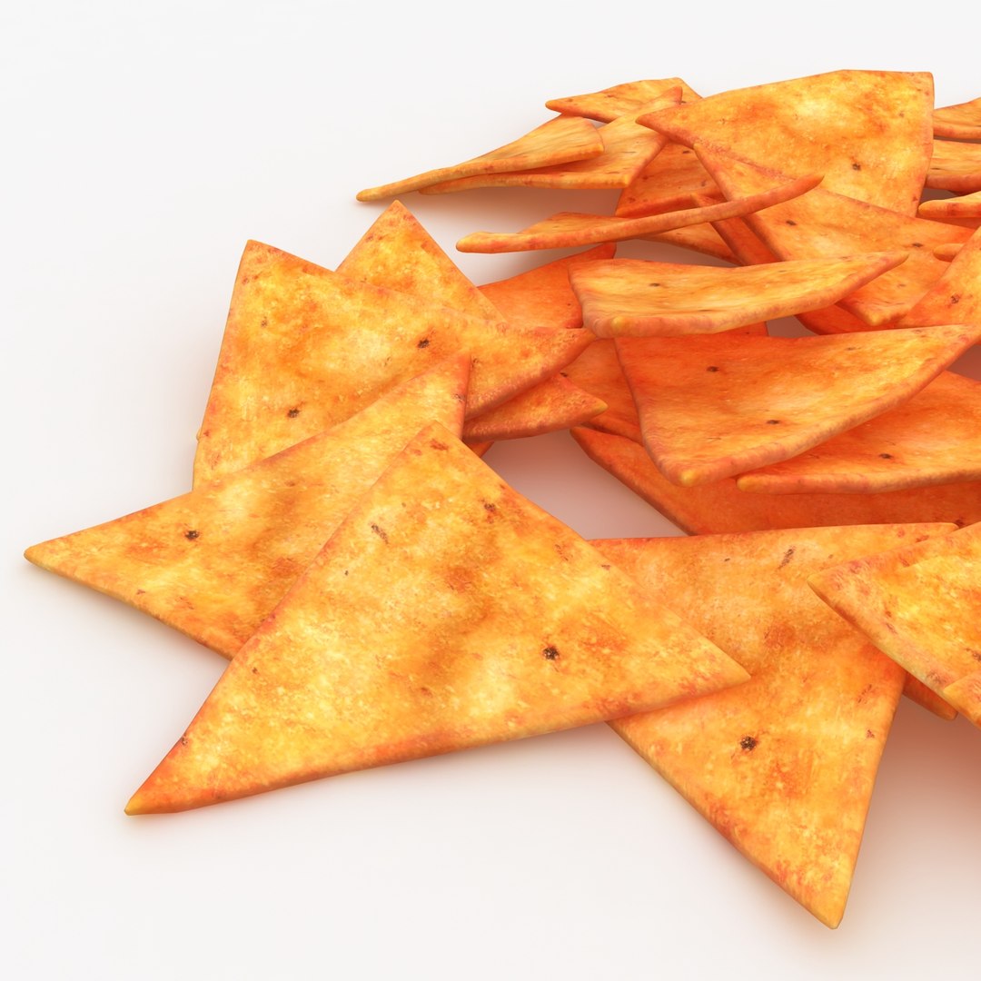 3d Realistic Tortilla Chip Model