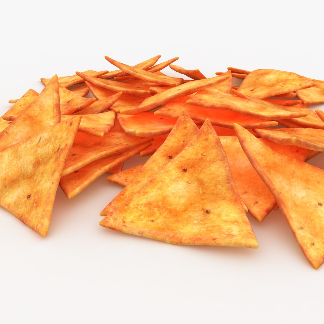 3d Realistic Tortilla Chip Model