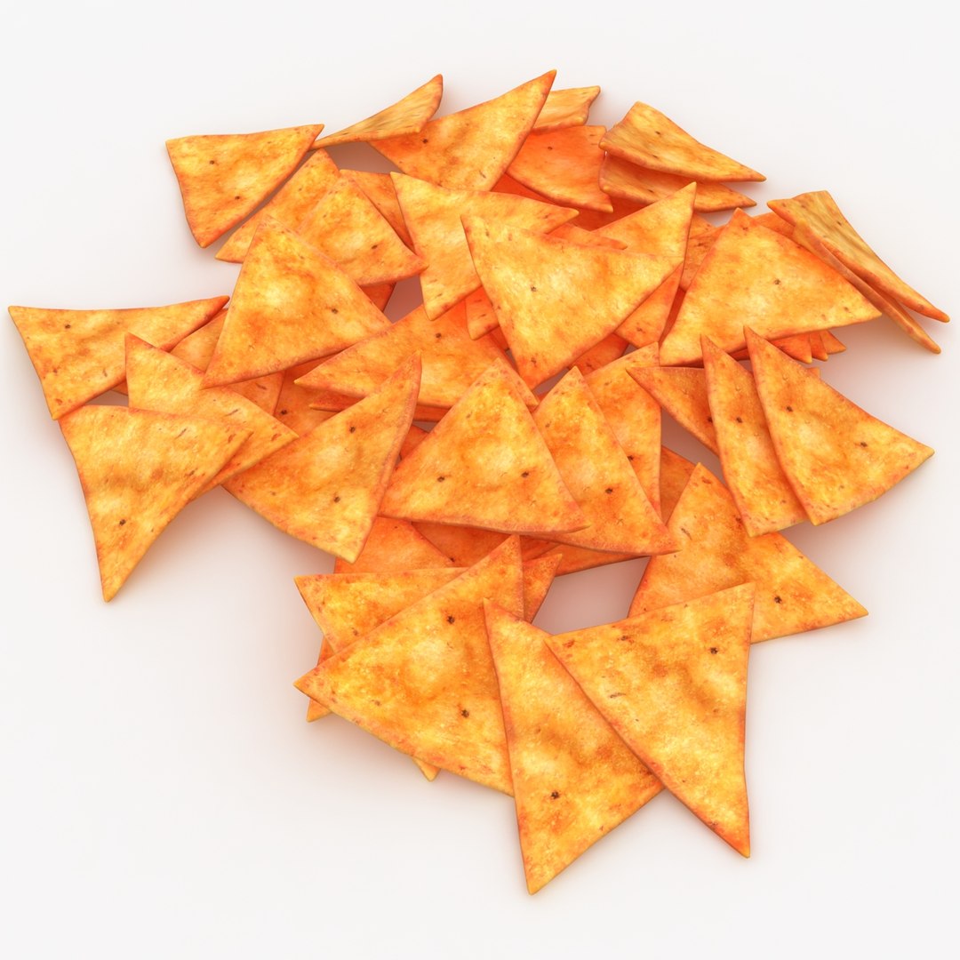 3d Realistic Tortilla Chip Model