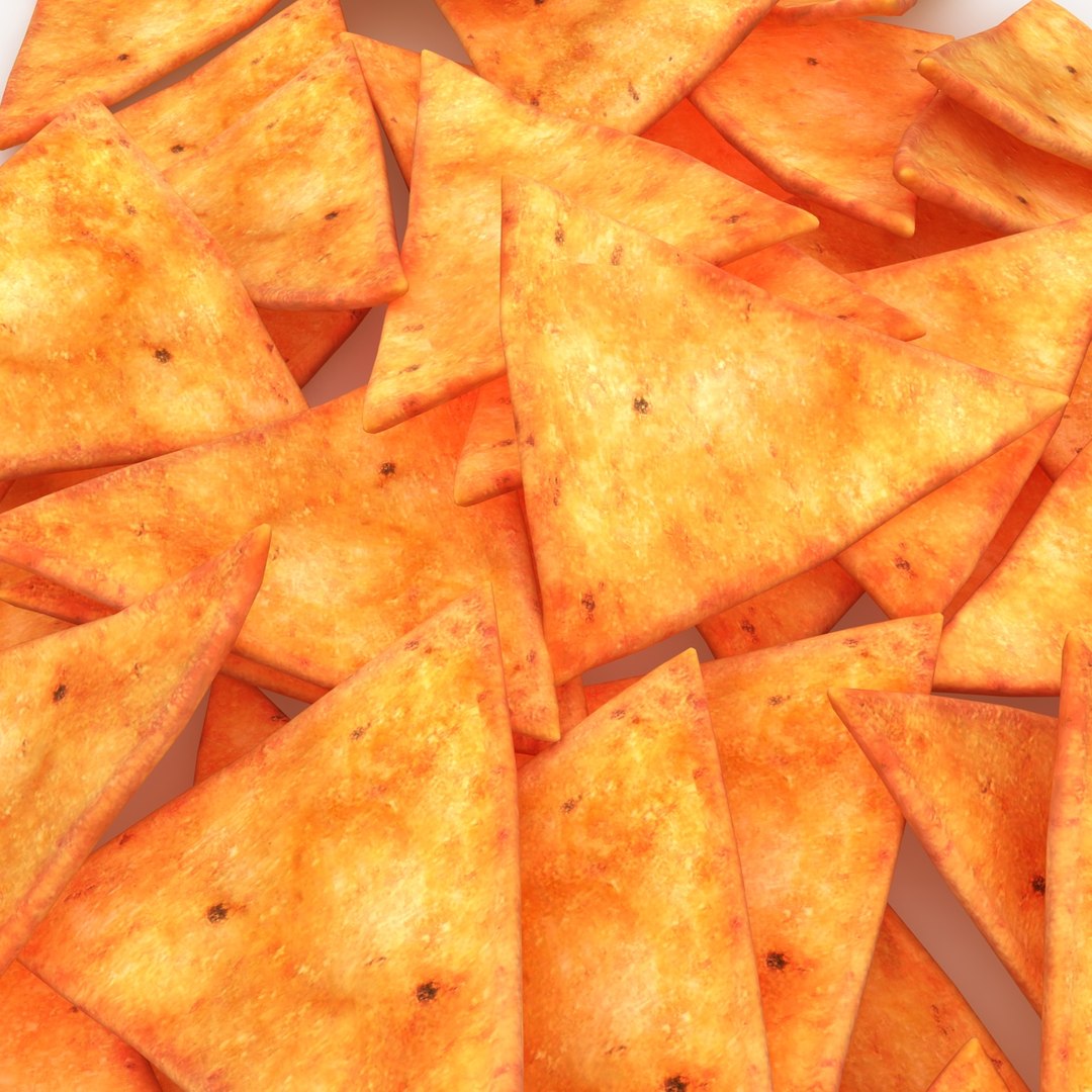 3d Realistic Tortilla Chip Model