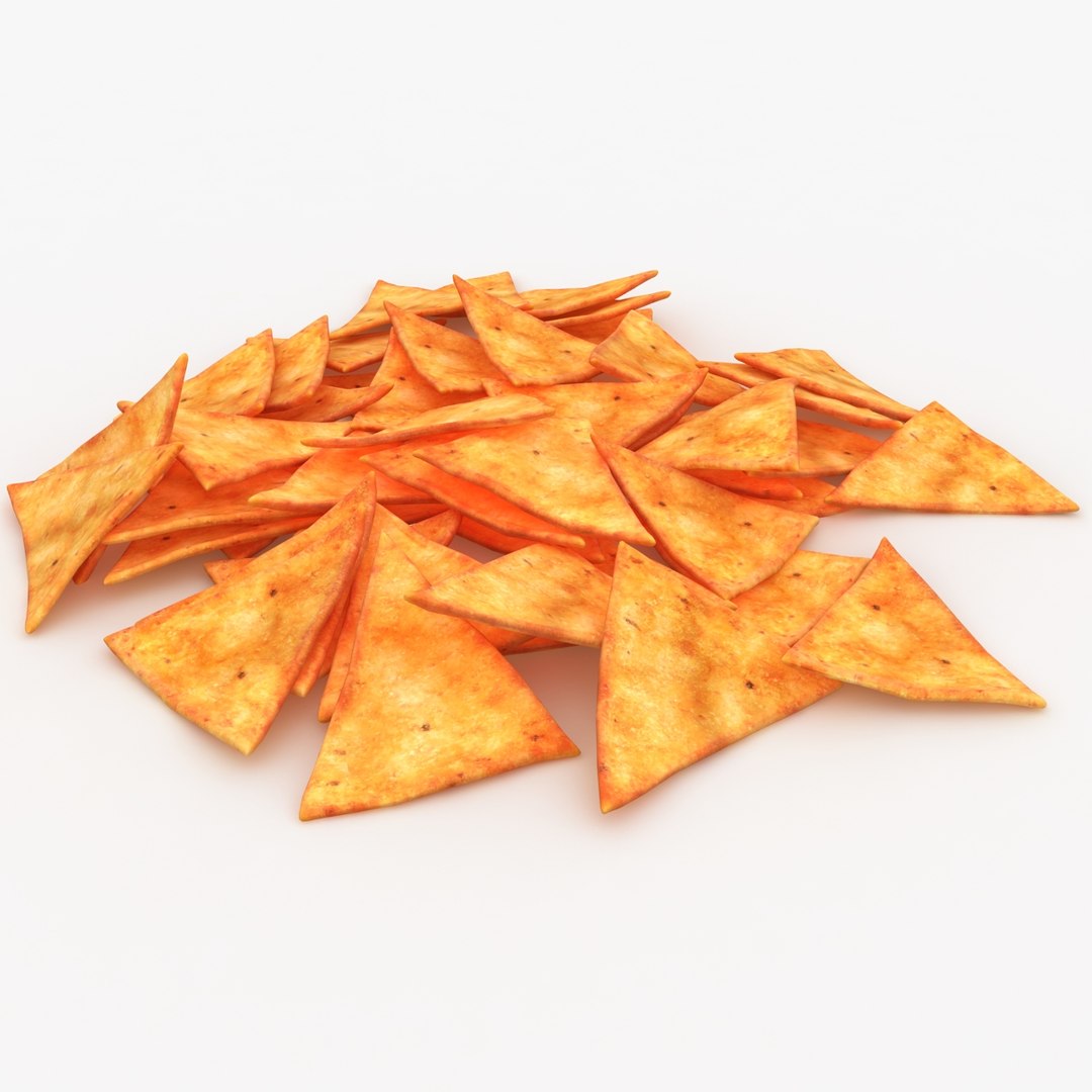 3d Realistic Tortilla Chip Model