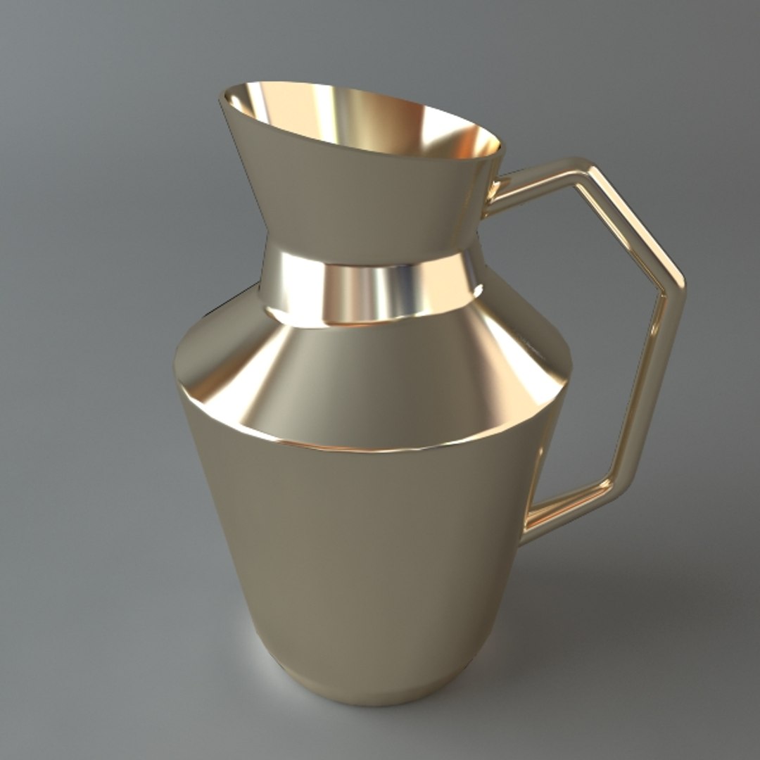 pitcher metal shiny 3d max