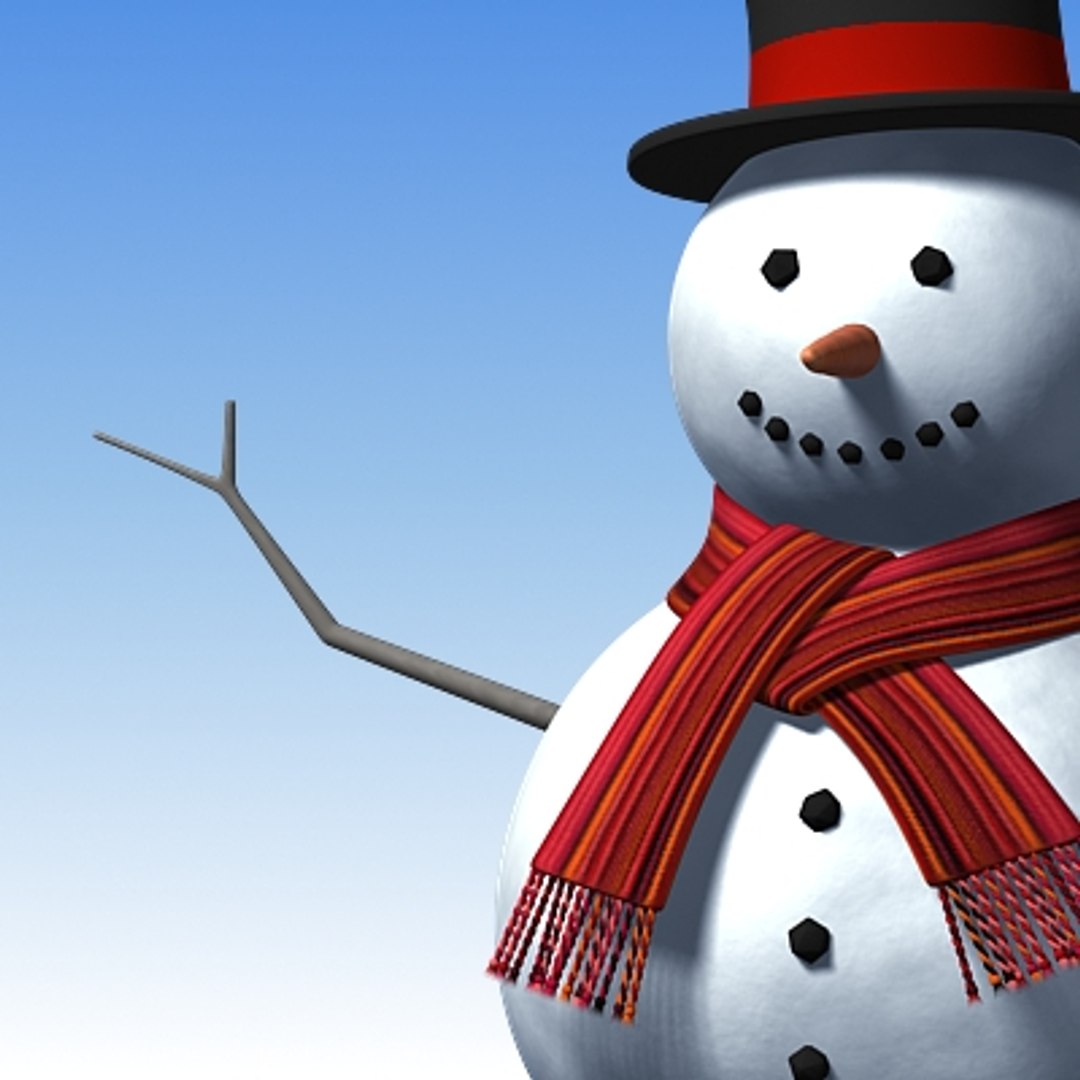 3d snowman snow