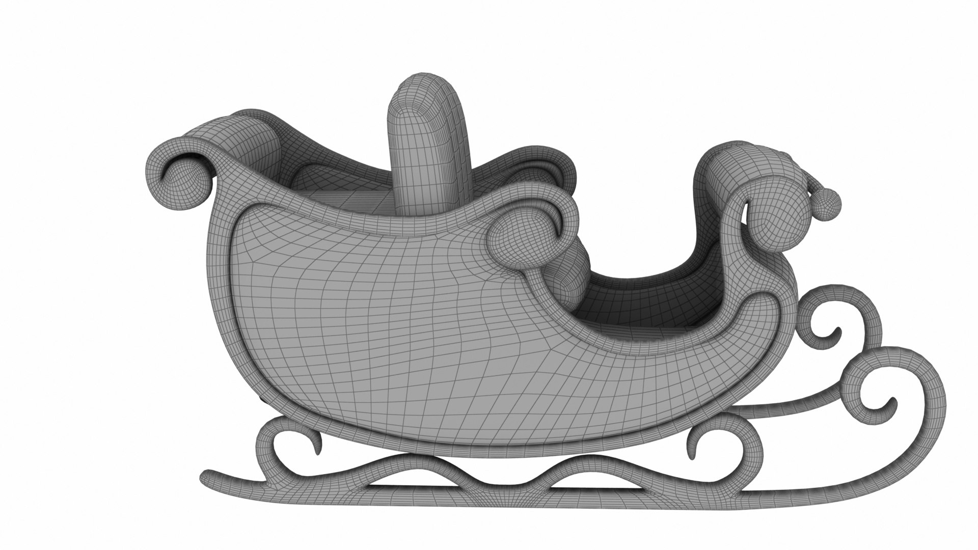3D Model Santa Sleigh Old - TurboSquid 2001626