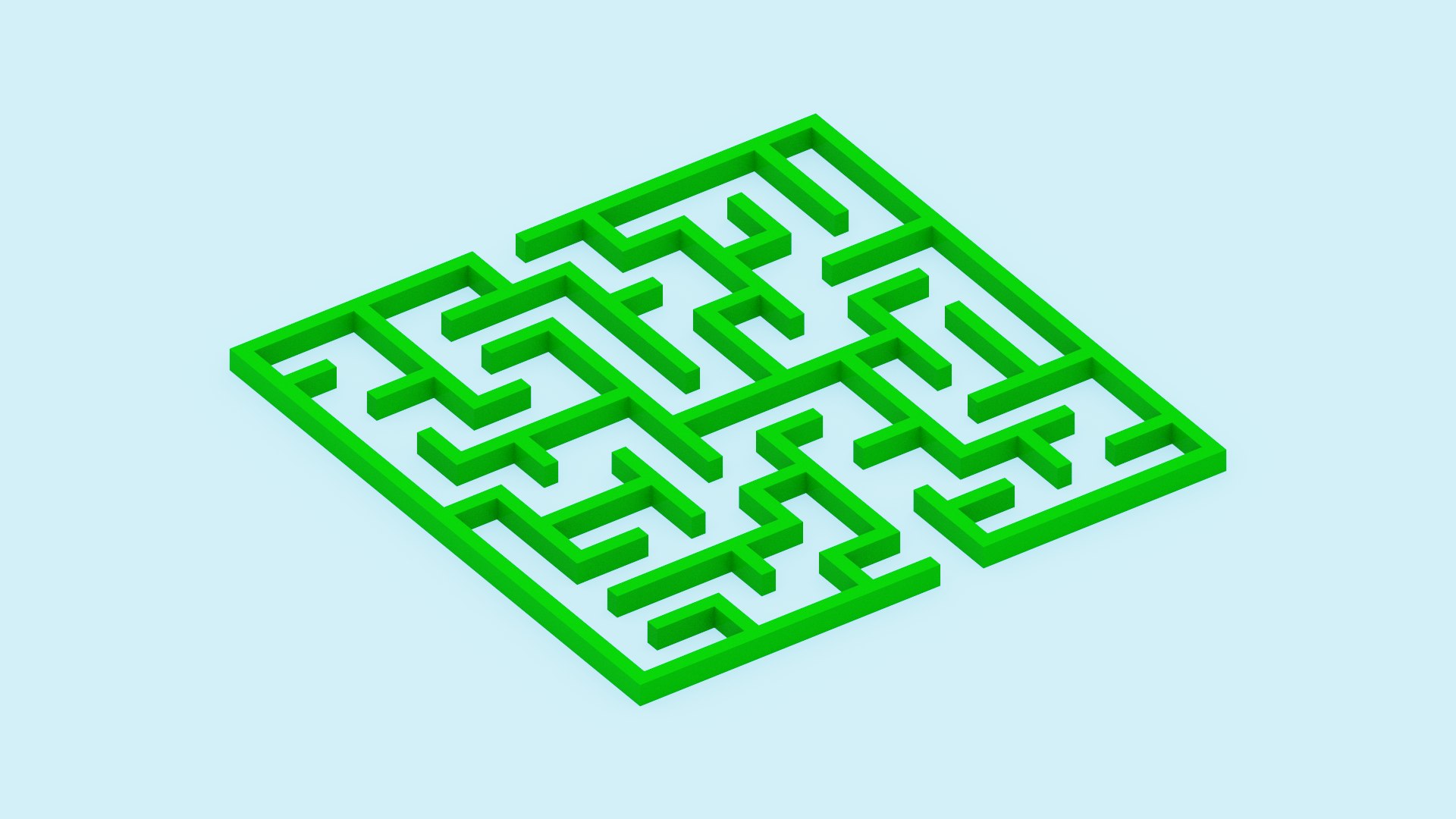 3D Green Labyrinth Model - TurboSquid 2002594