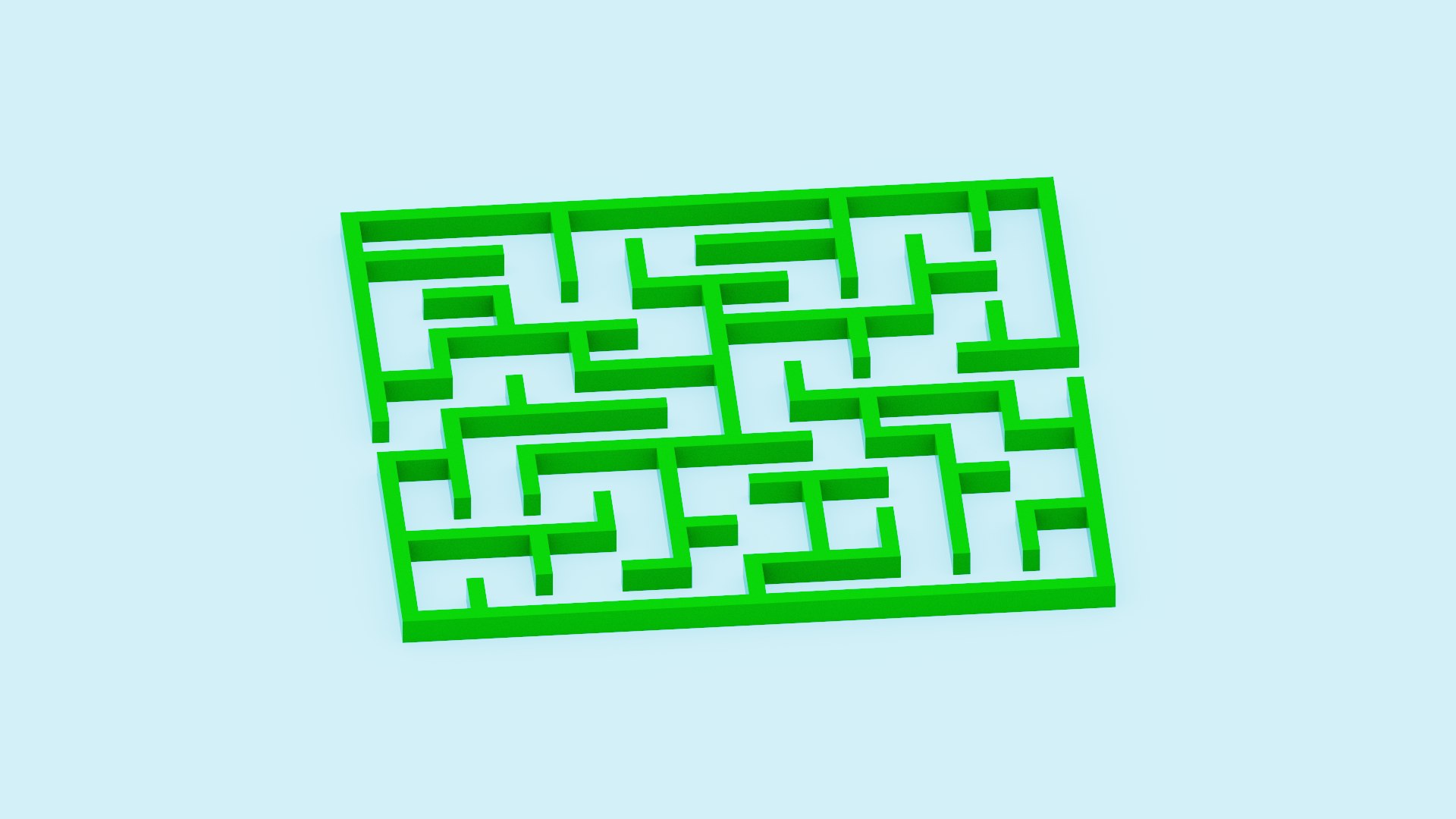 3D Green Labyrinth Model - TurboSquid 2002594