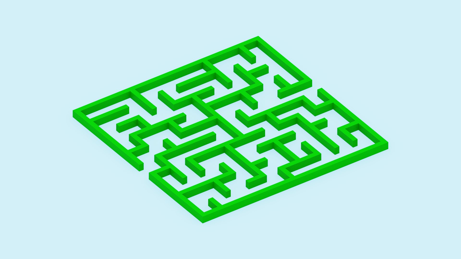 3D Green Labyrinth Model - TurboSquid 2002594