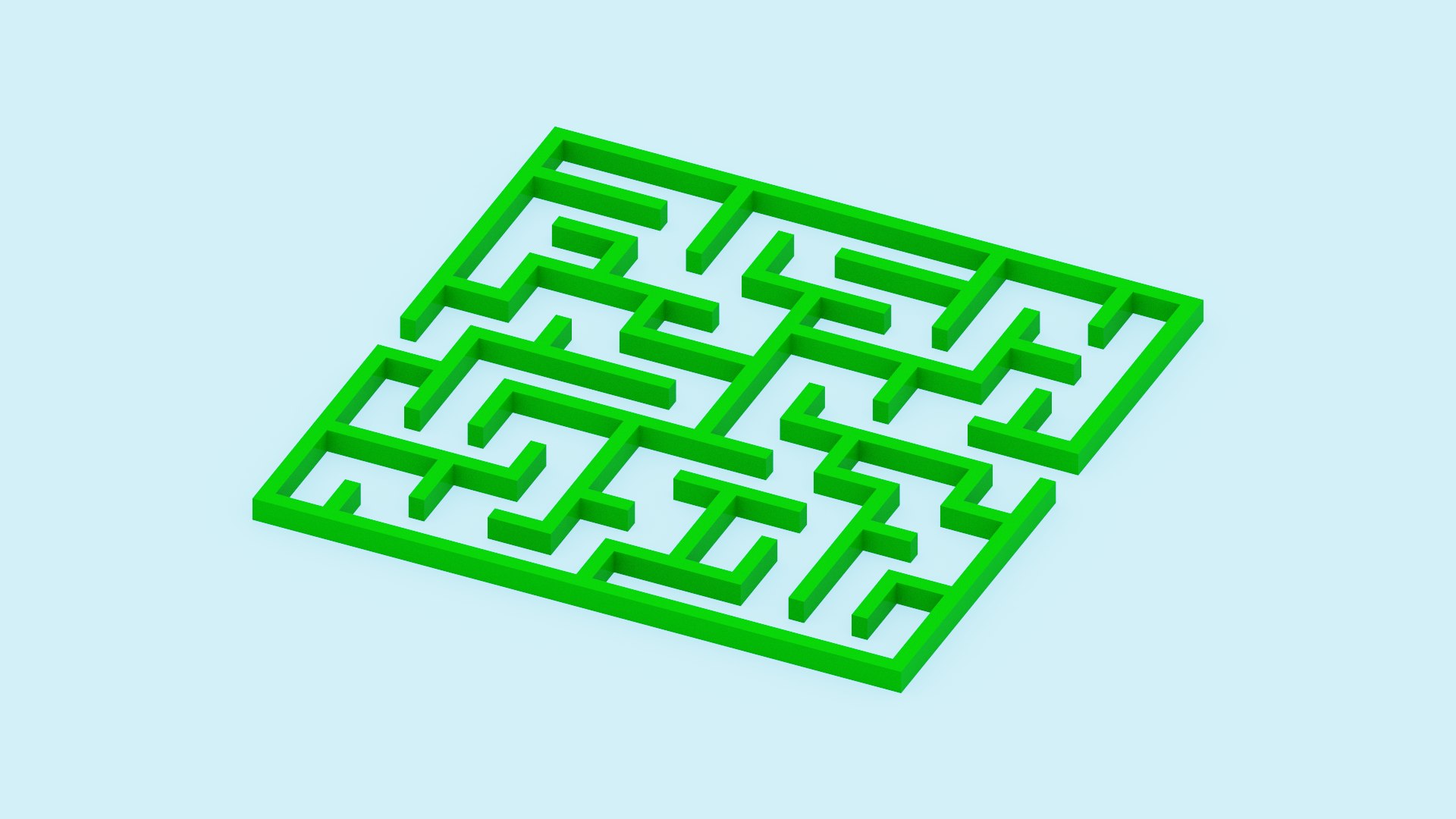 3D Green Labyrinth Model - TurboSquid 2002594