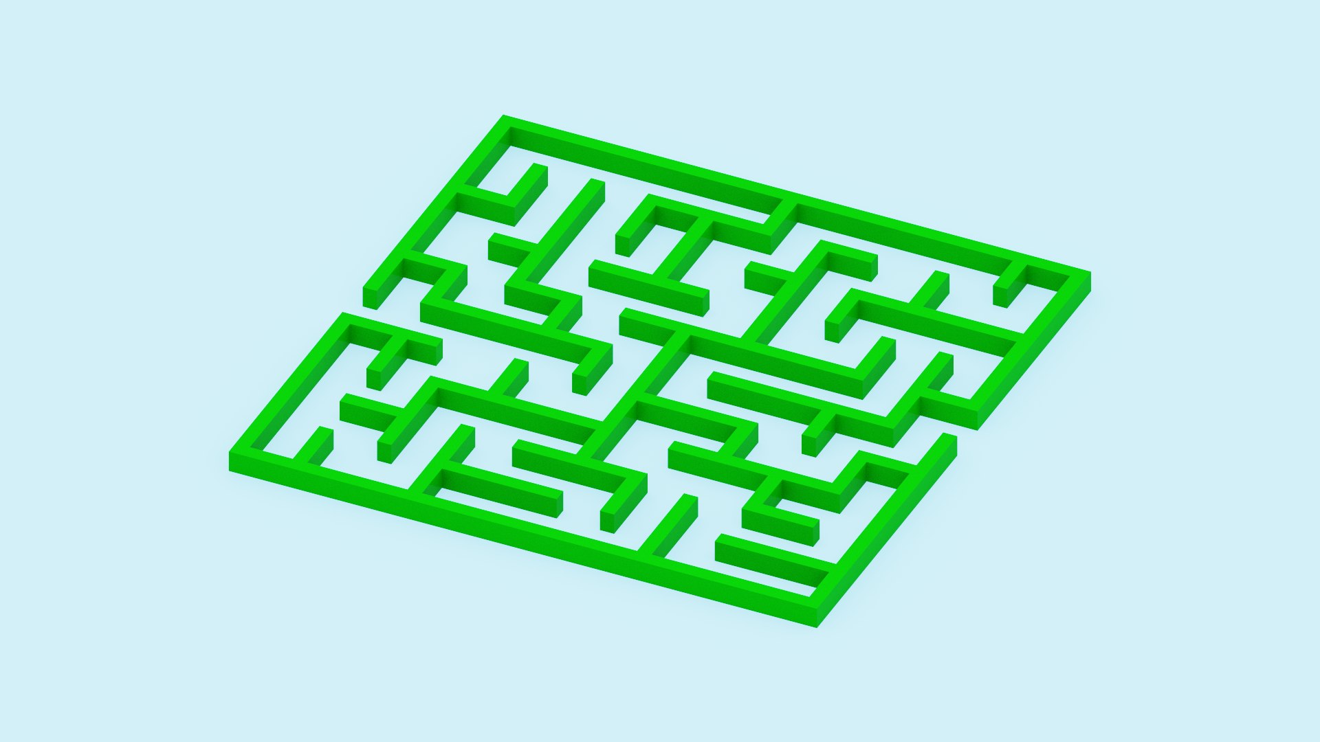 3D Green Labyrinth Model - TurboSquid 2002594