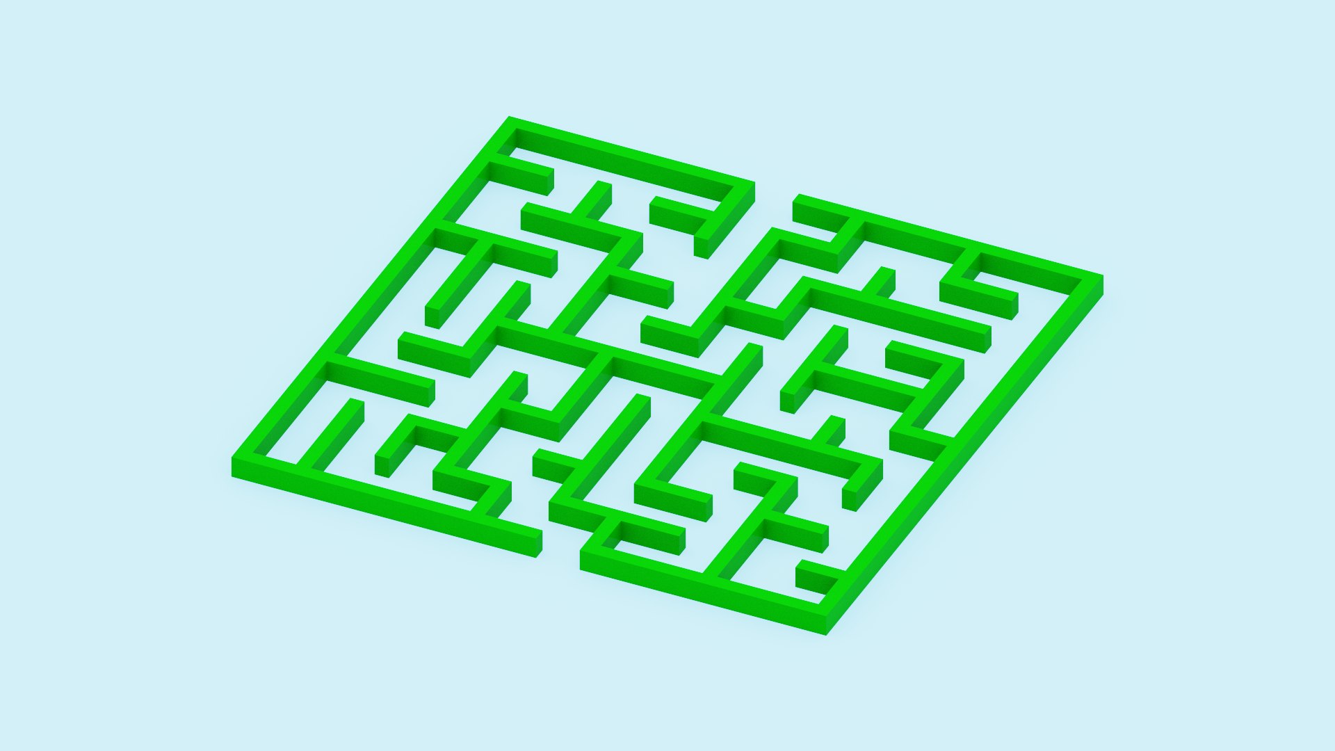 3D Green Labyrinth Model - TurboSquid 2002594