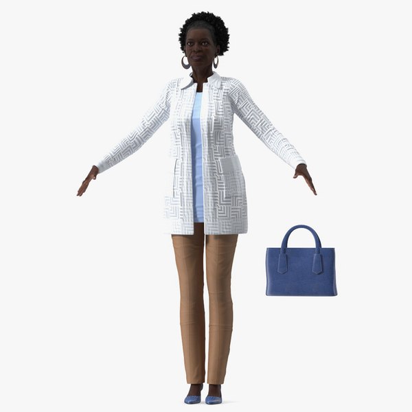 3D model Afro American Woman Everyday Style Rigged for Maya ...