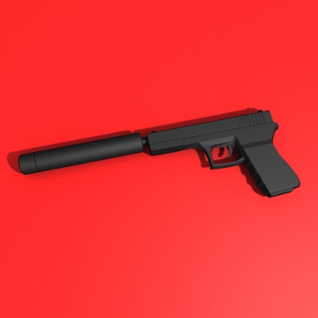 gun silencer 3d model