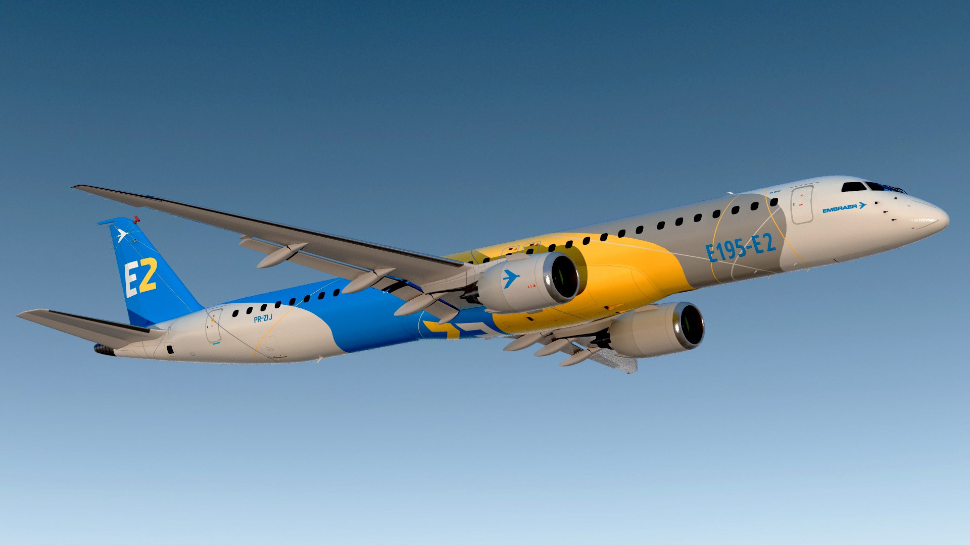 3D Embraer E-jet E195-e2 Jet - TurboSquid 1446808