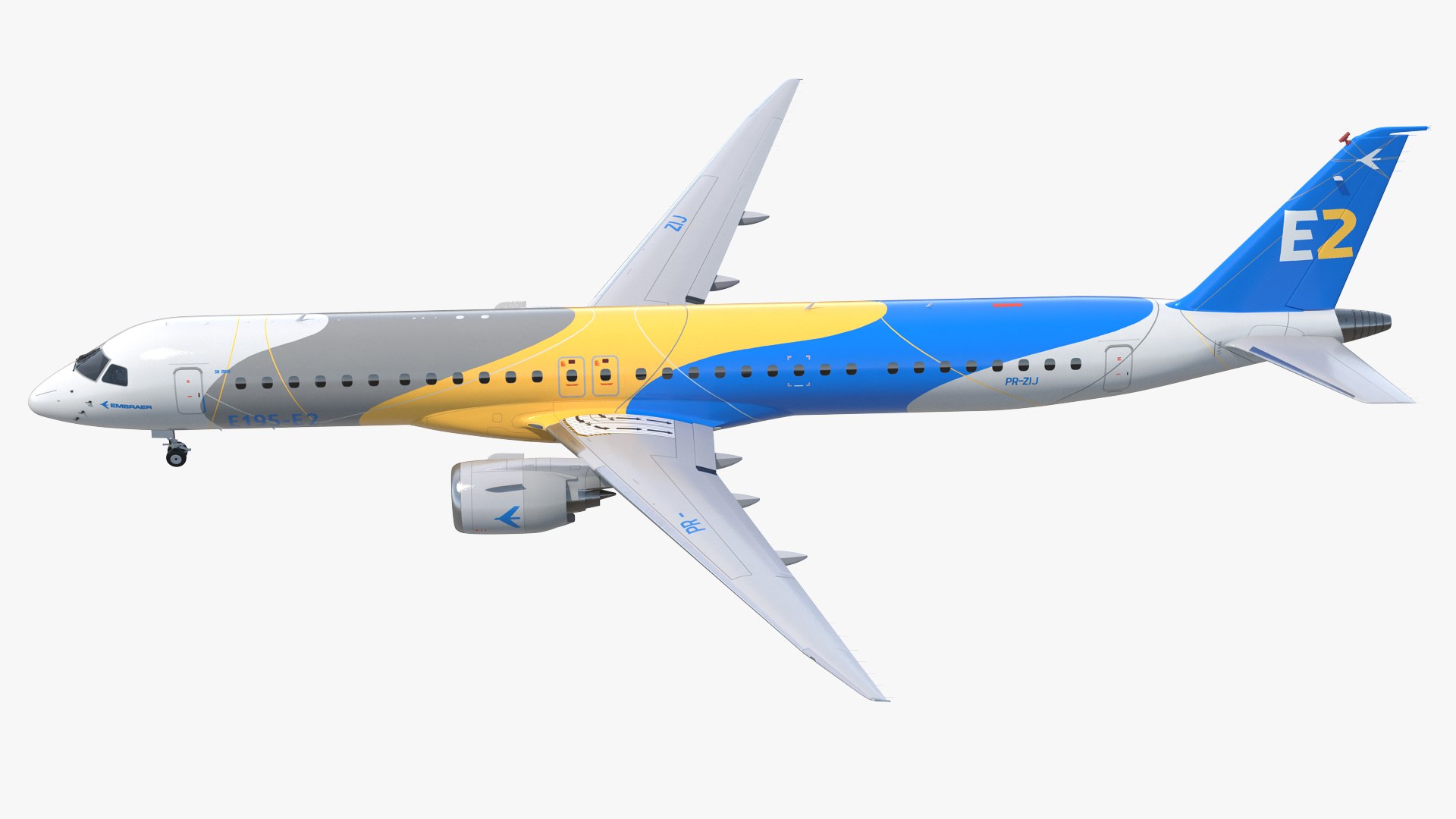 3D Embraer E-jet E195-e2 Jet - TurboSquid 1446808