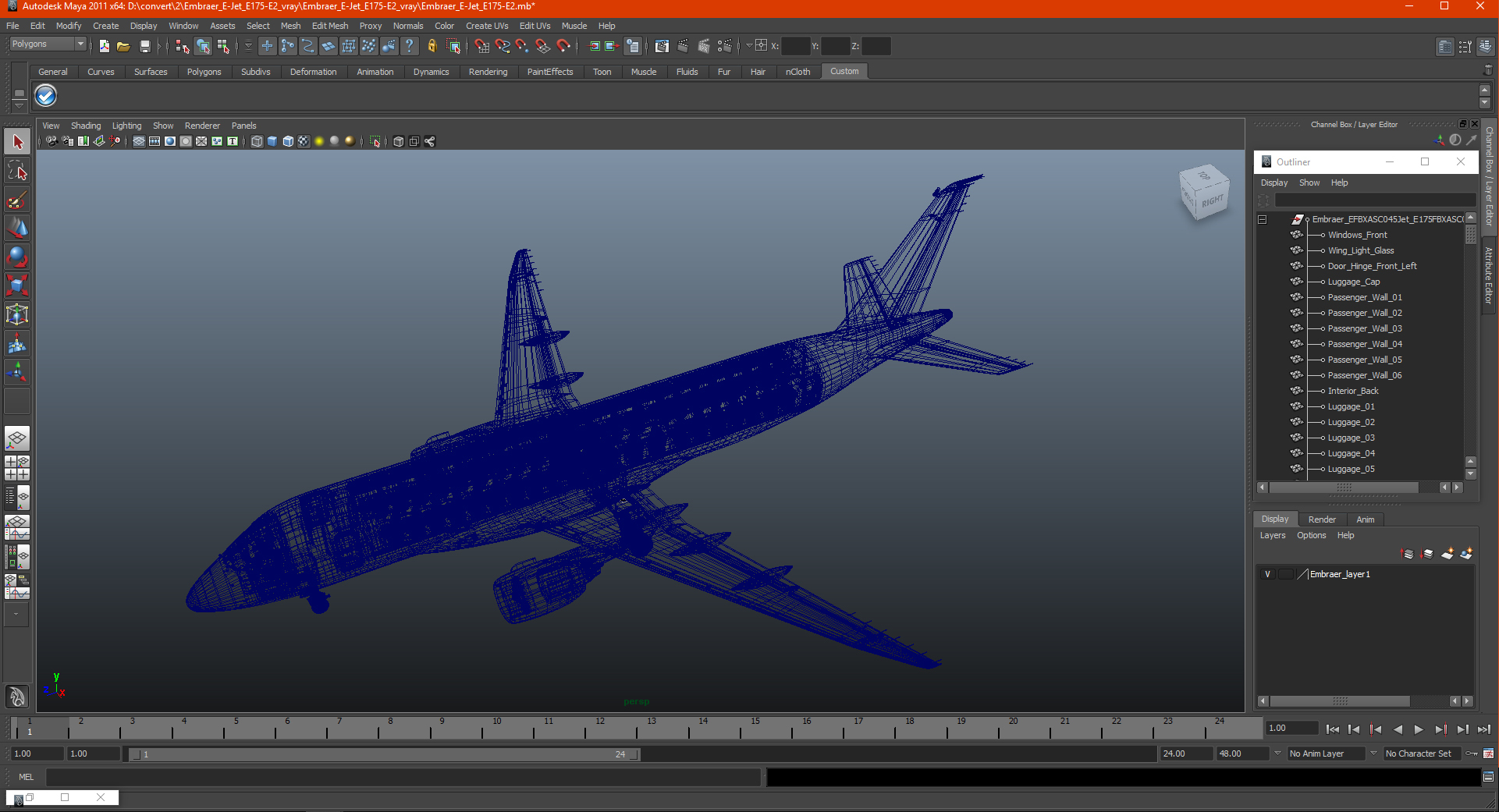 3D embraer e-jet e195-e2 jet - TurboSquid 1446808