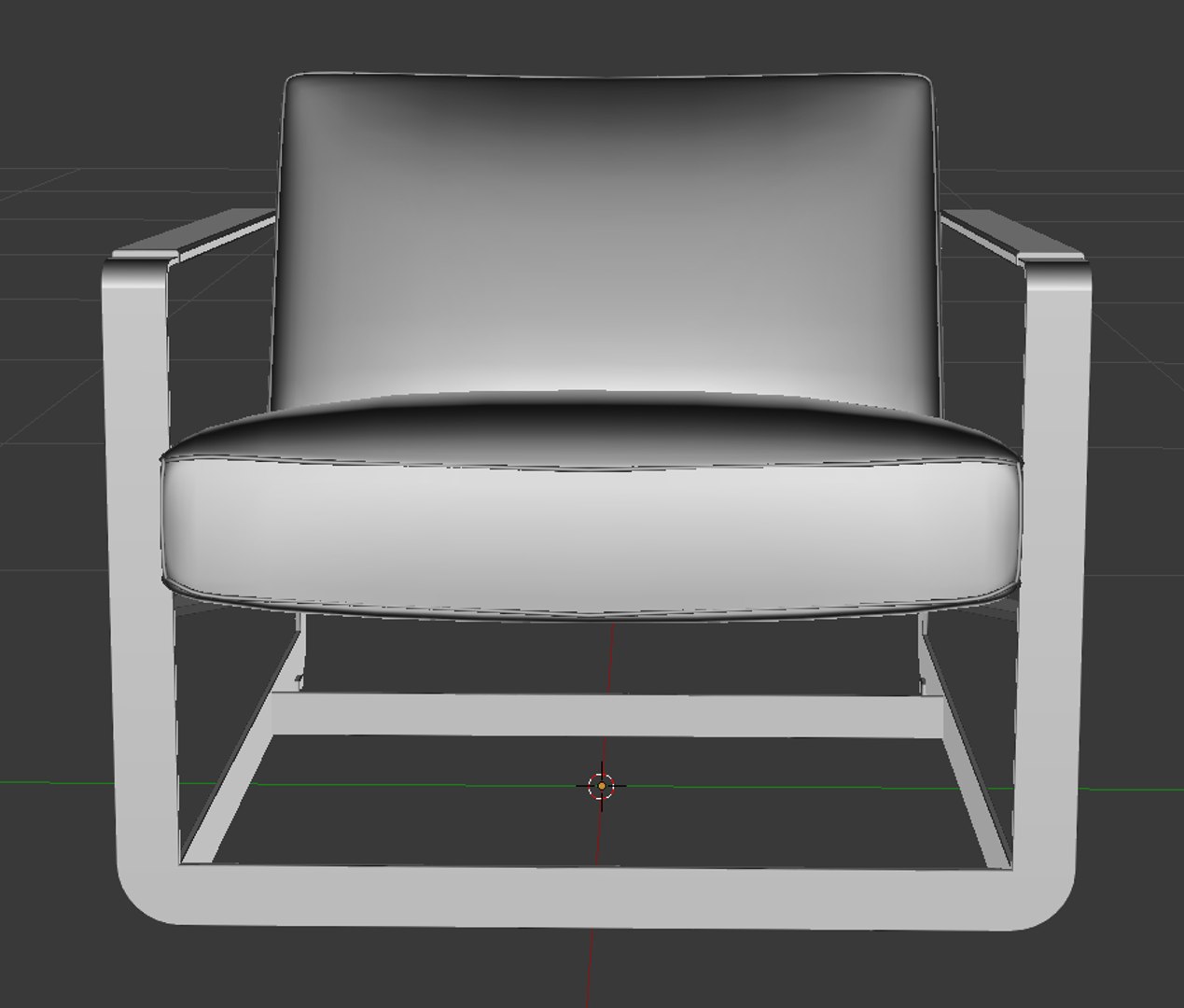 poliform gaston armchair 3d obj