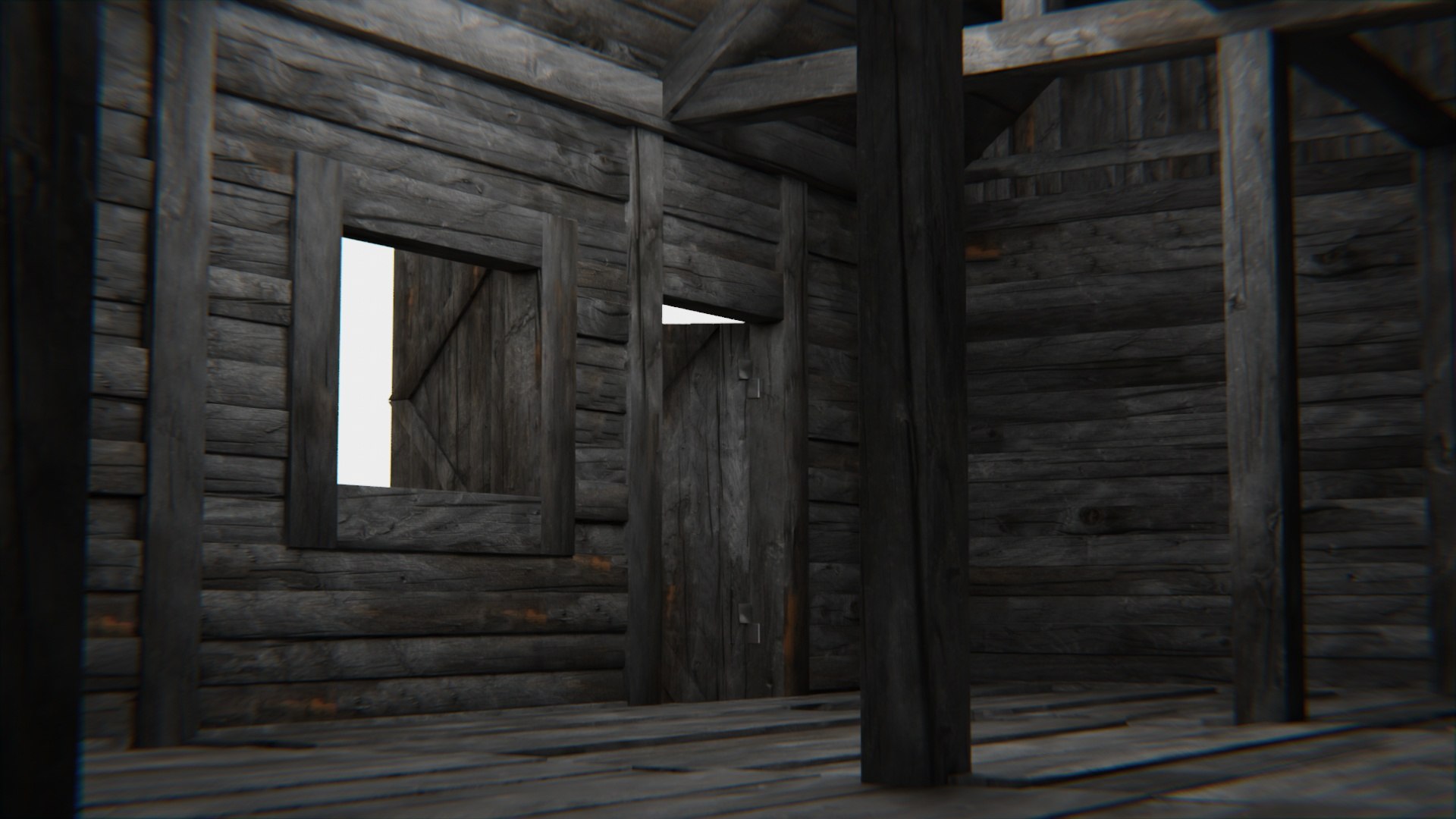 Old Wooden Medieval Building Shed 4 3D - TurboSquid 2107407