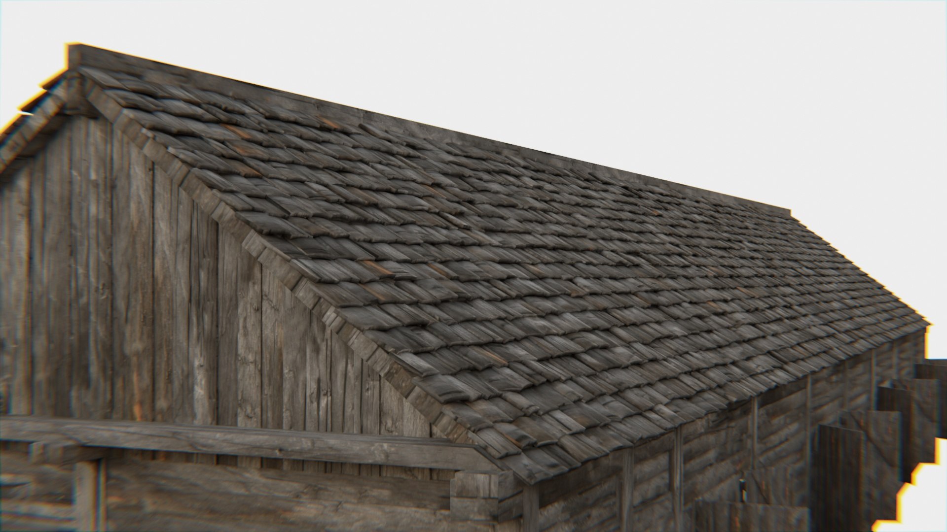 Old Wooden Medieval Building Shed 4 3D - TurboSquid 2107407