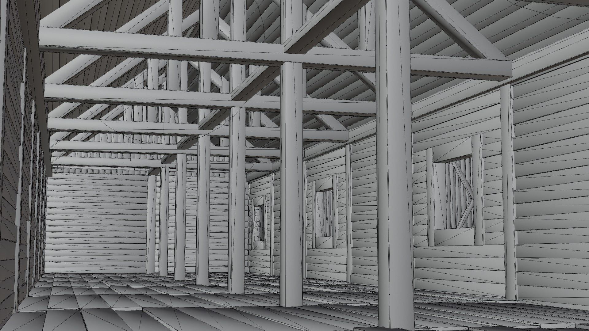 Old Wooden Medieval Building Shed 4 3D - TurboSquid 2107407