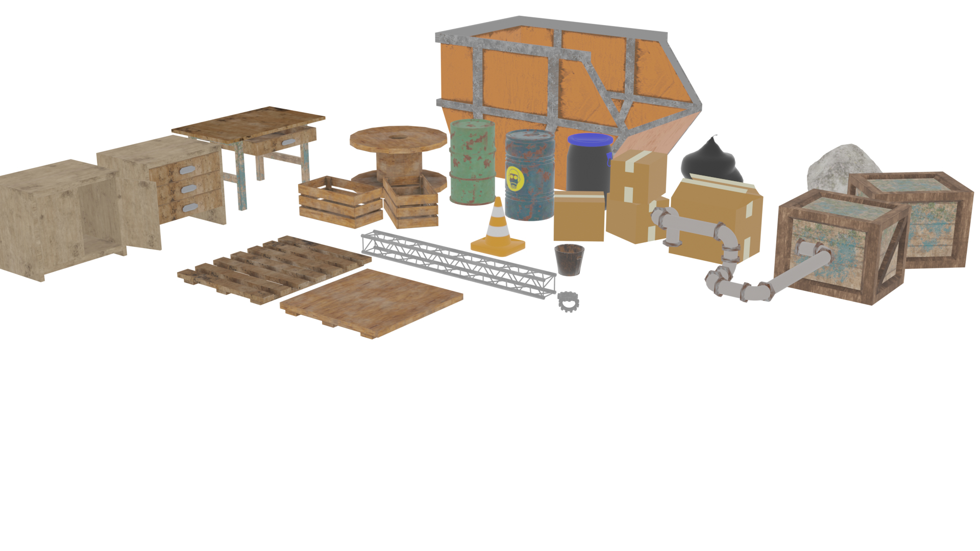 Warehouse Components And Materials Pack 3D Model - TurboSquid 2101692