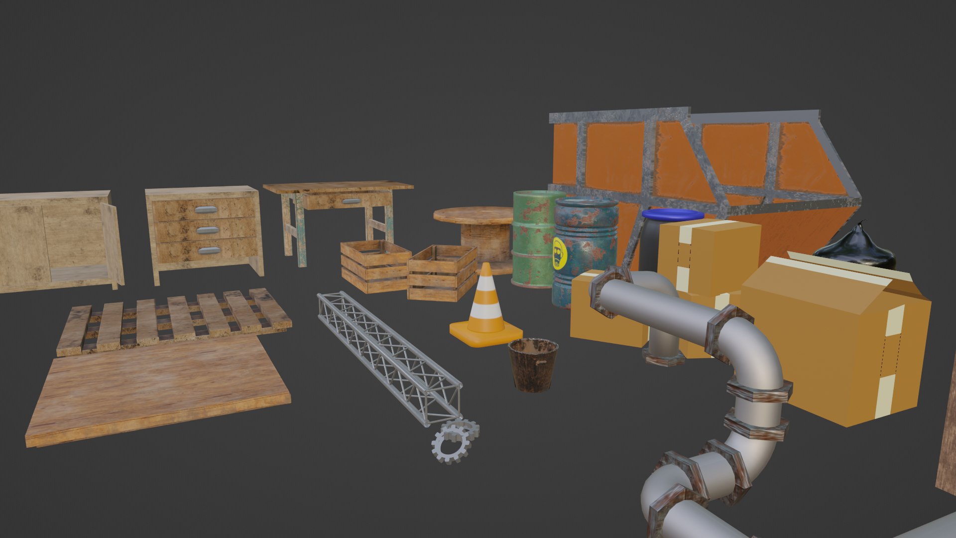 Warehouse Components And Materials Pack 3D Model - TurboSquid 2101692