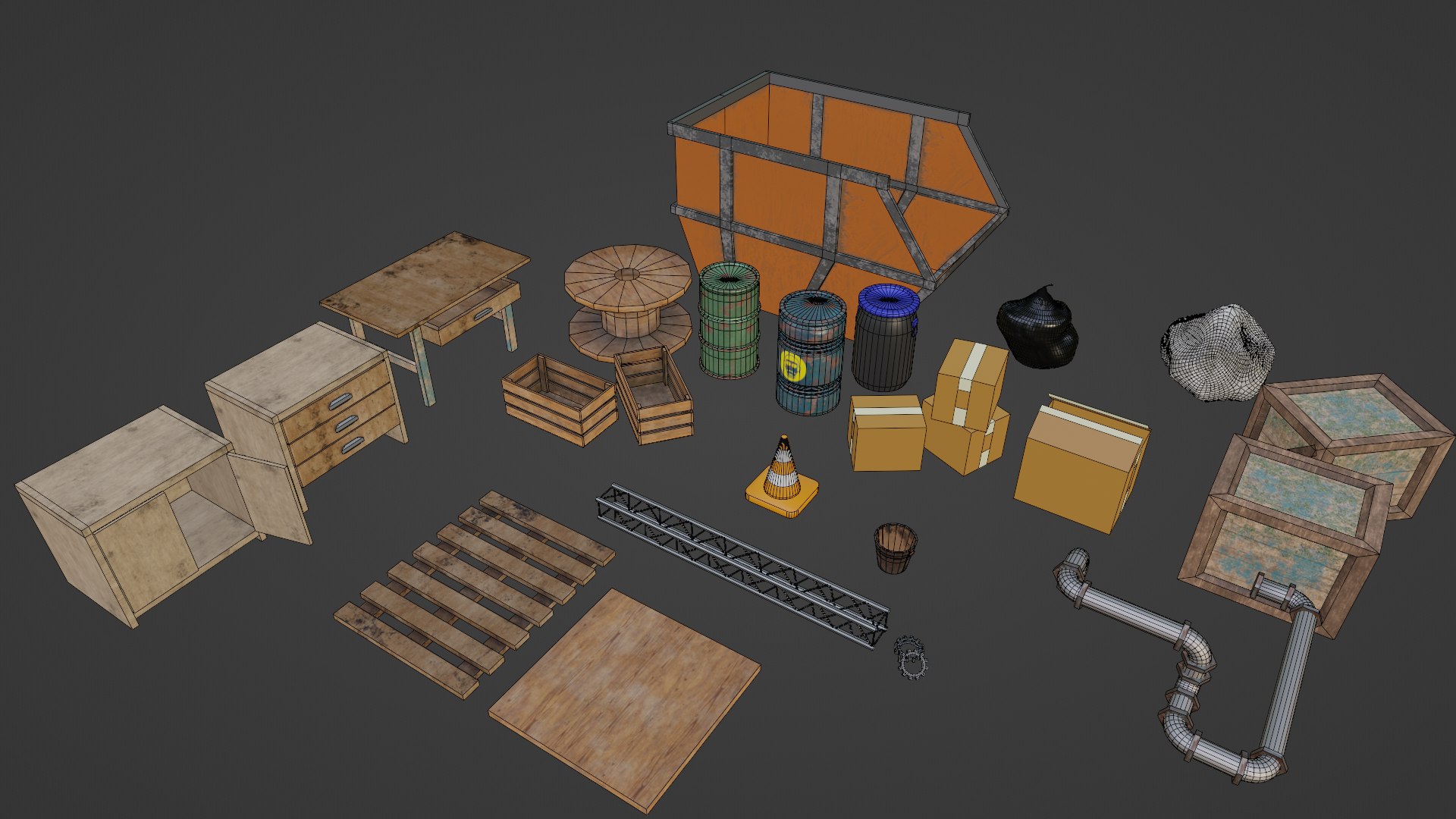 Warehouse Components And Materials Pack 3D Model - TurboSquid 2101692