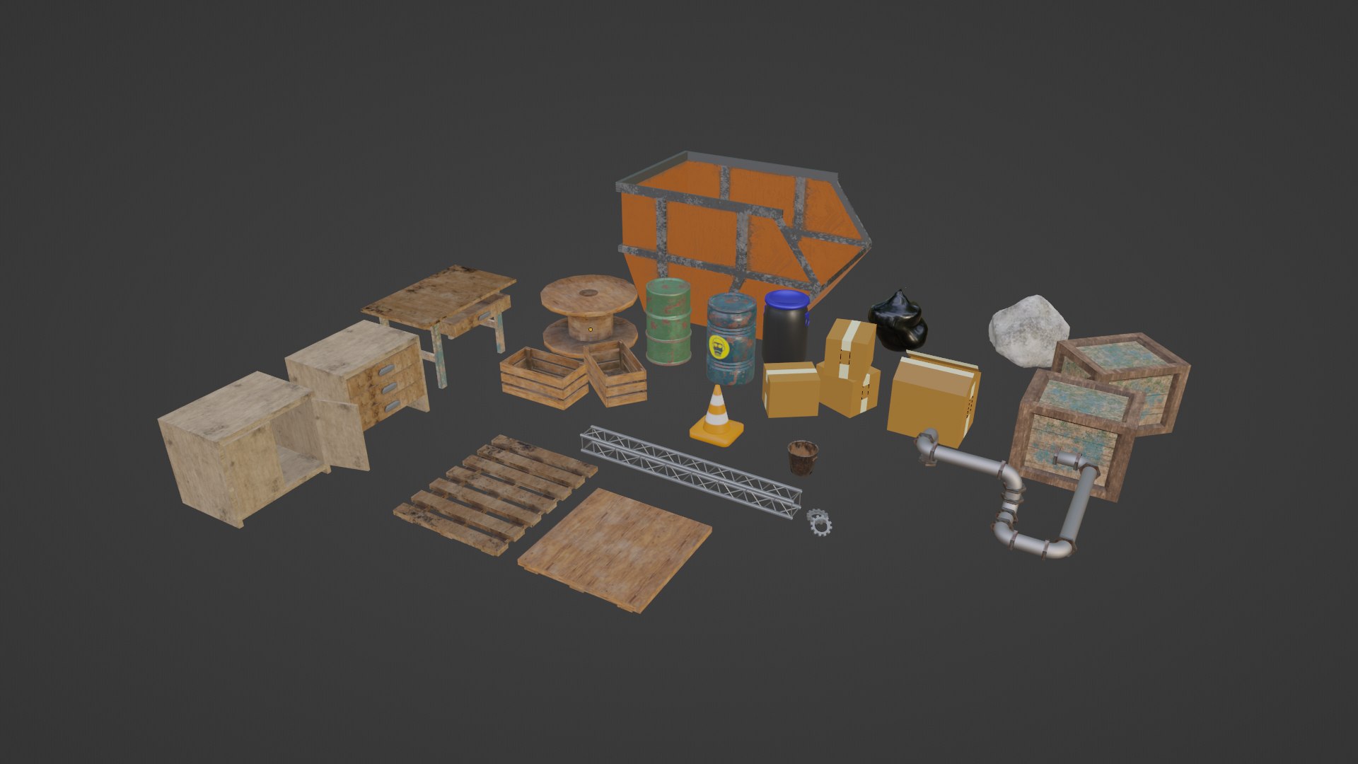 Warehouse Components And Materials Pack 3D Model - TurboSquid 2101692