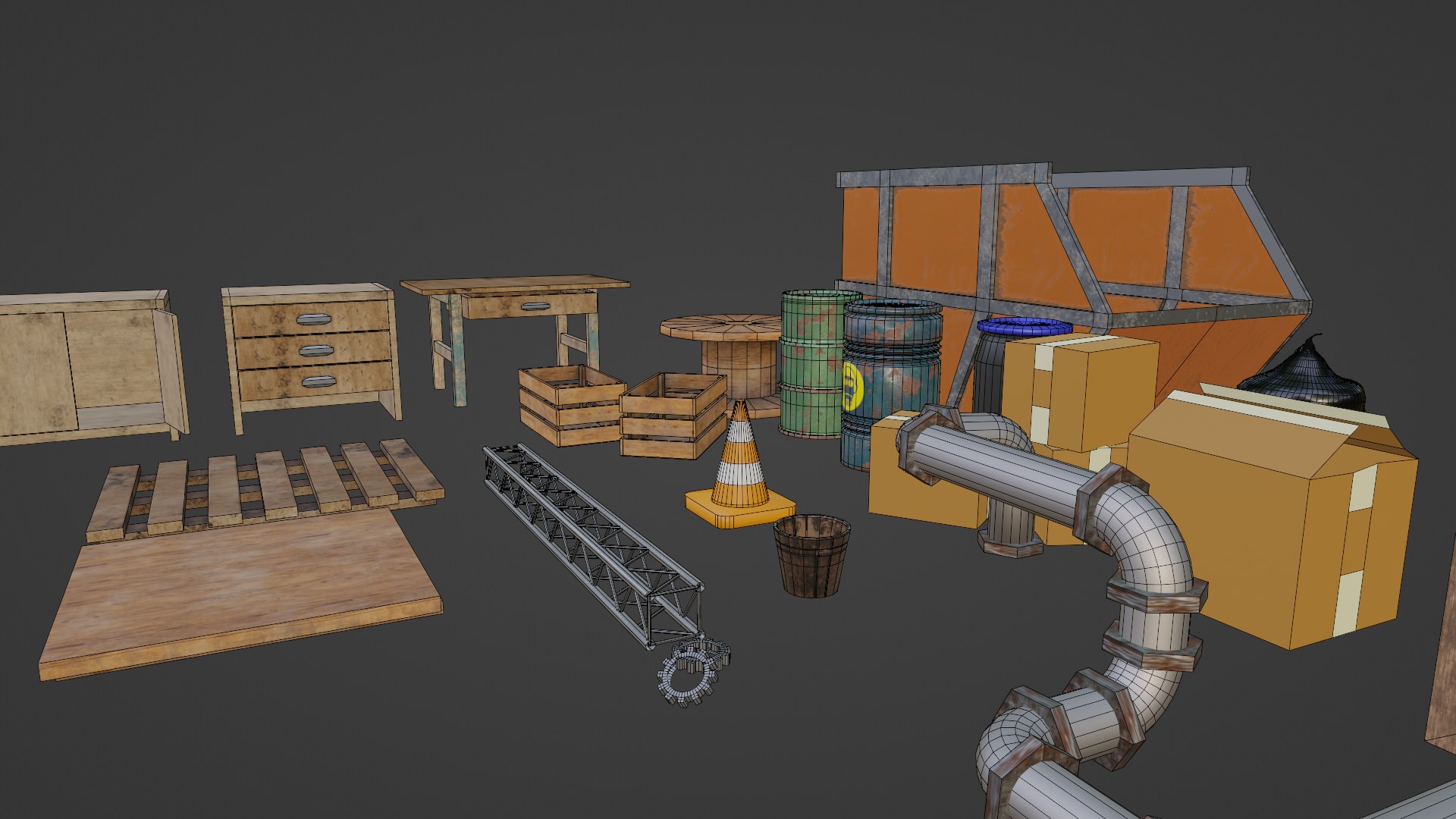 Warehouse Components And Materials Pack 3D Model - TurboSquid 2101692